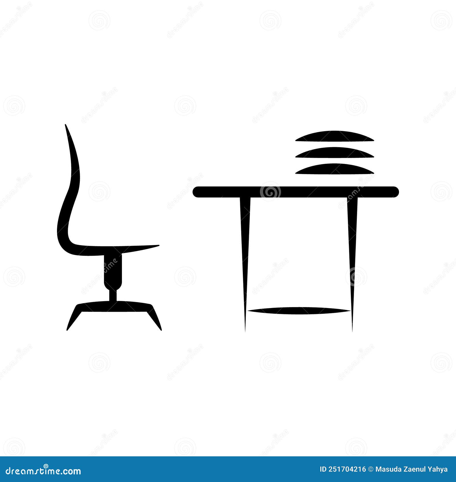 Illustration Vector Graphic of Office Table Icon Stock Vector ...