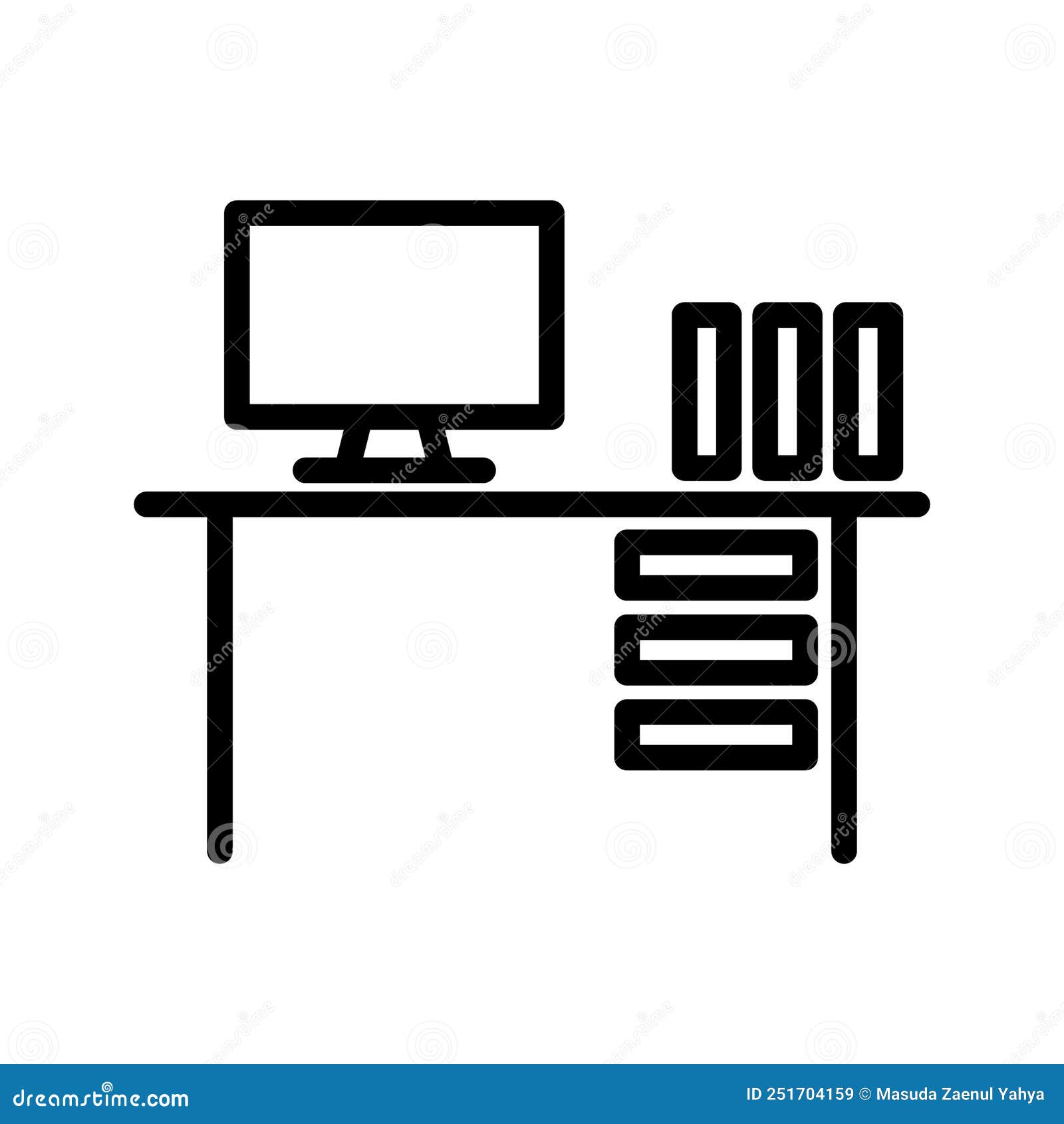 Illustration Vector Graphic of Office Table Icon Stock Vector ...