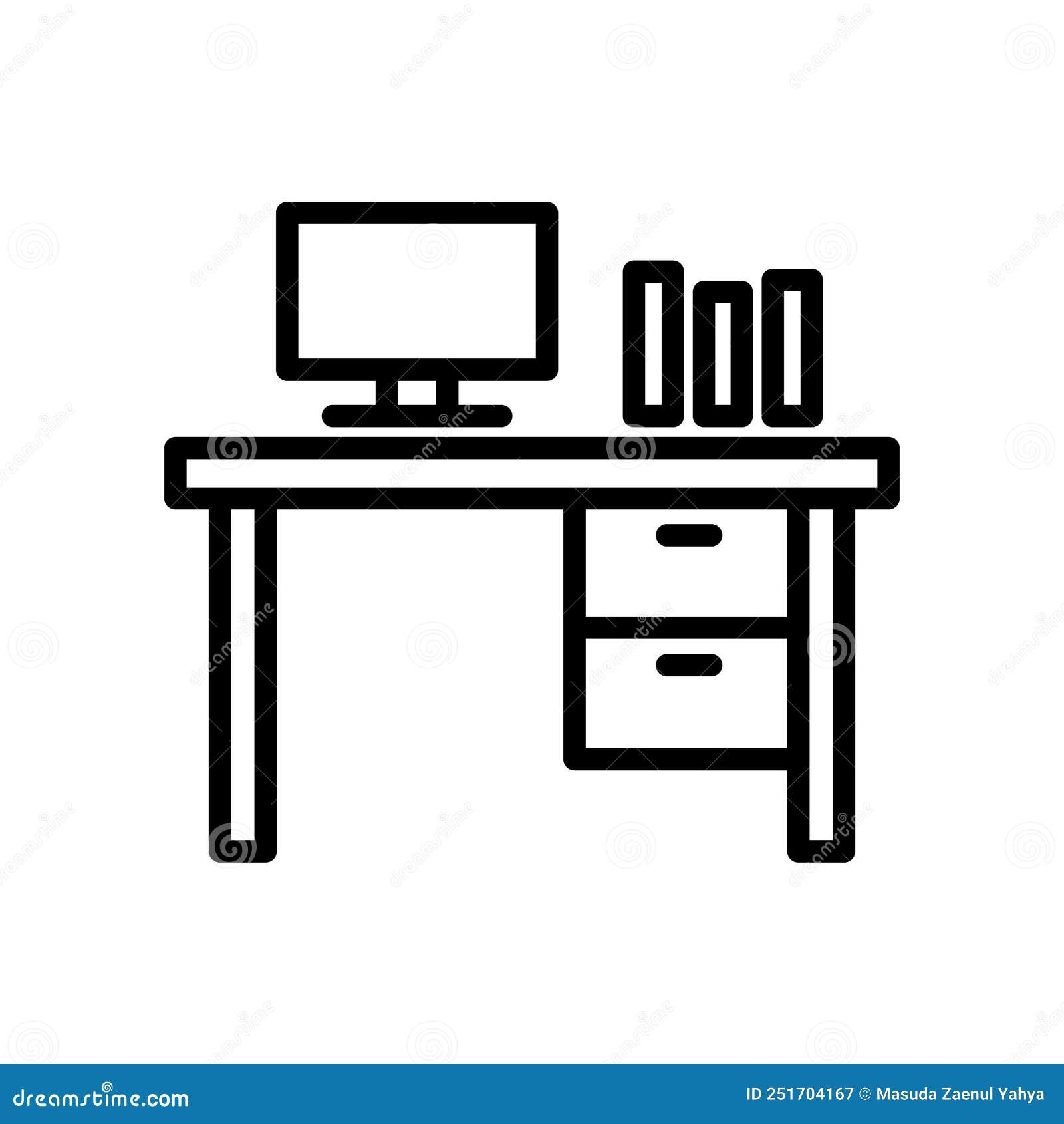 Illustration Vector Graphic of Office Table Icon Stock Vector ...