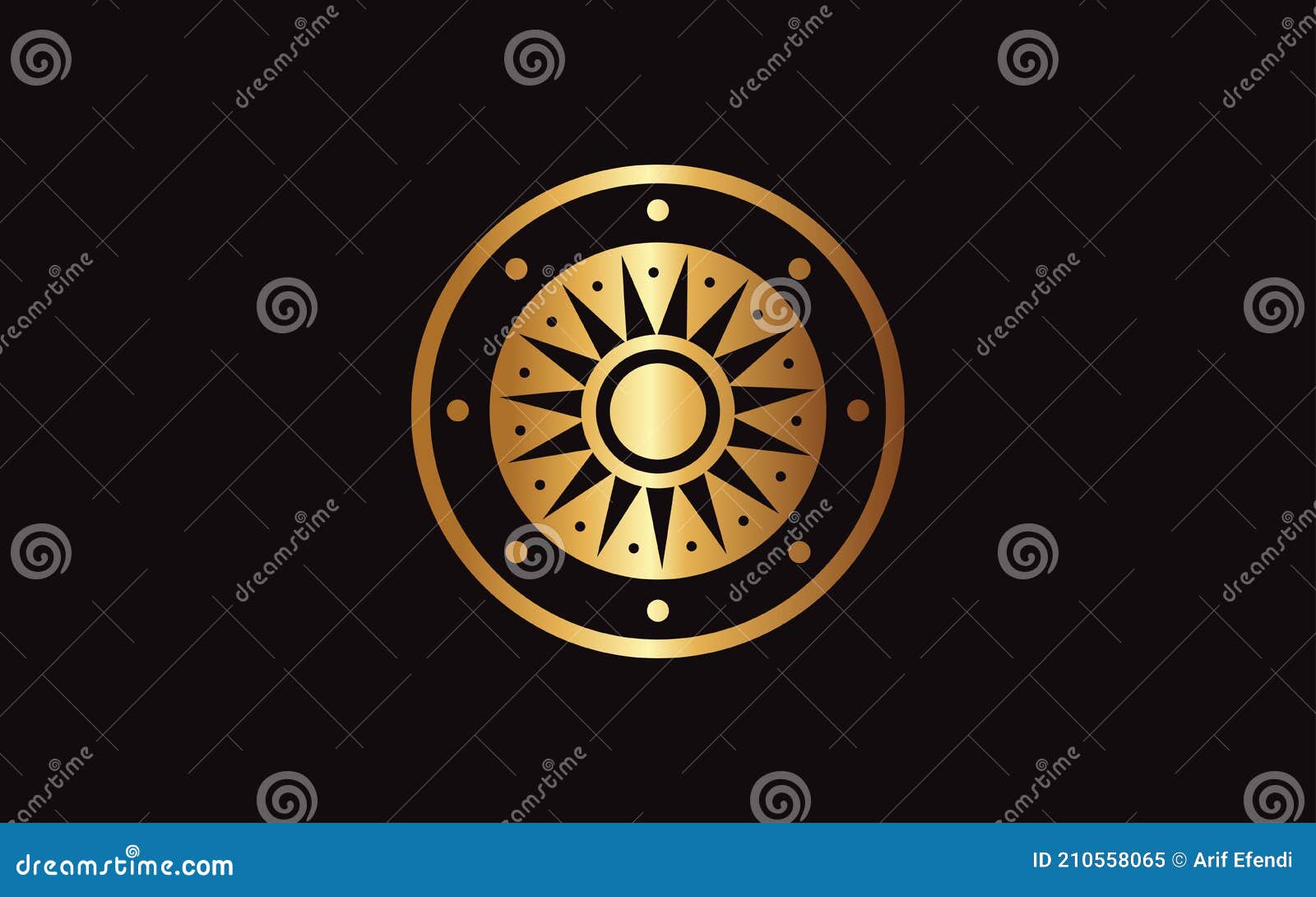 Illustration Vector Graphic of One Sun Icon Logo Template Design Stock ...