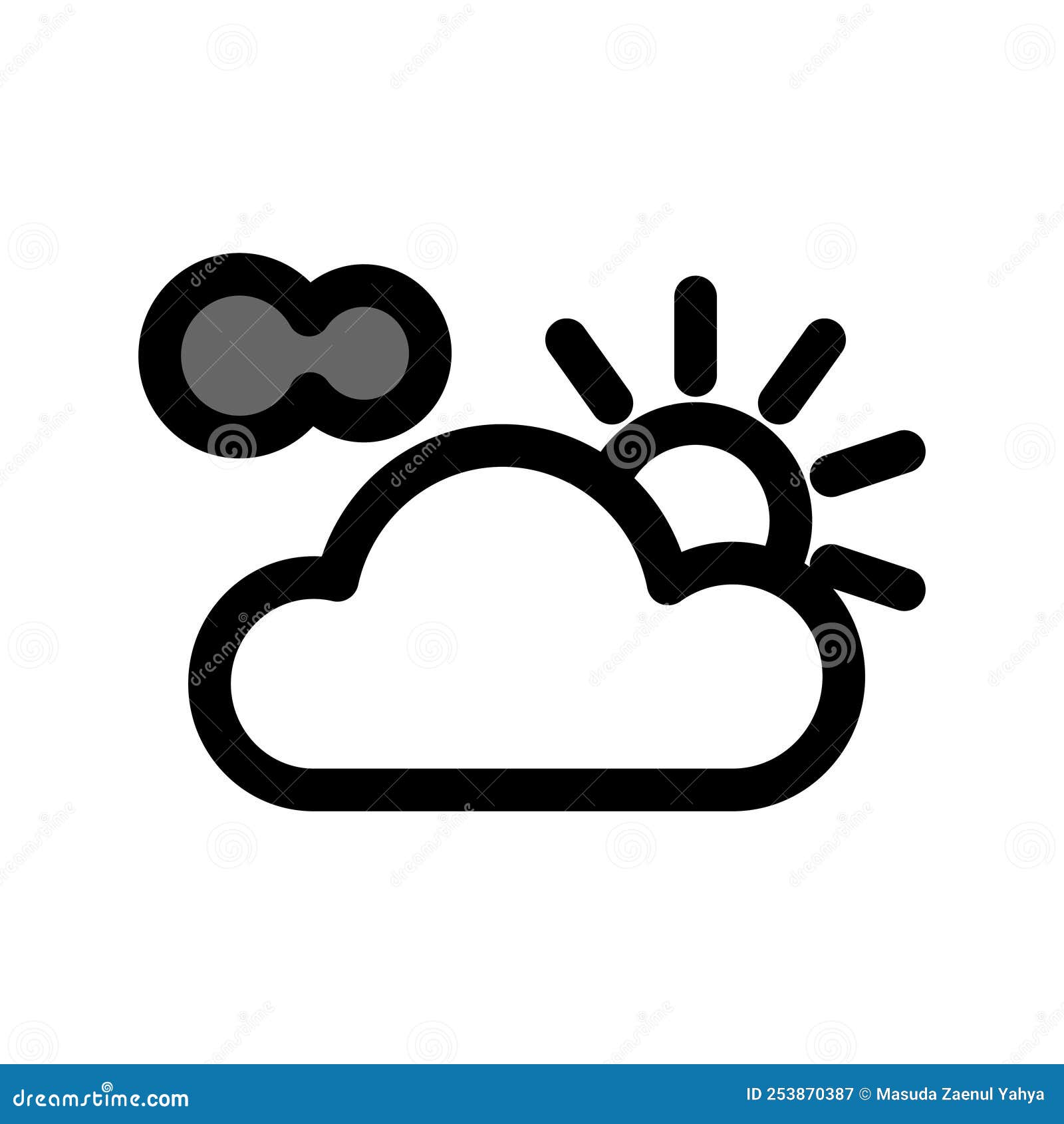 Illustration Vector Graphic of Partly Cloudy Icon Stock Vector ...