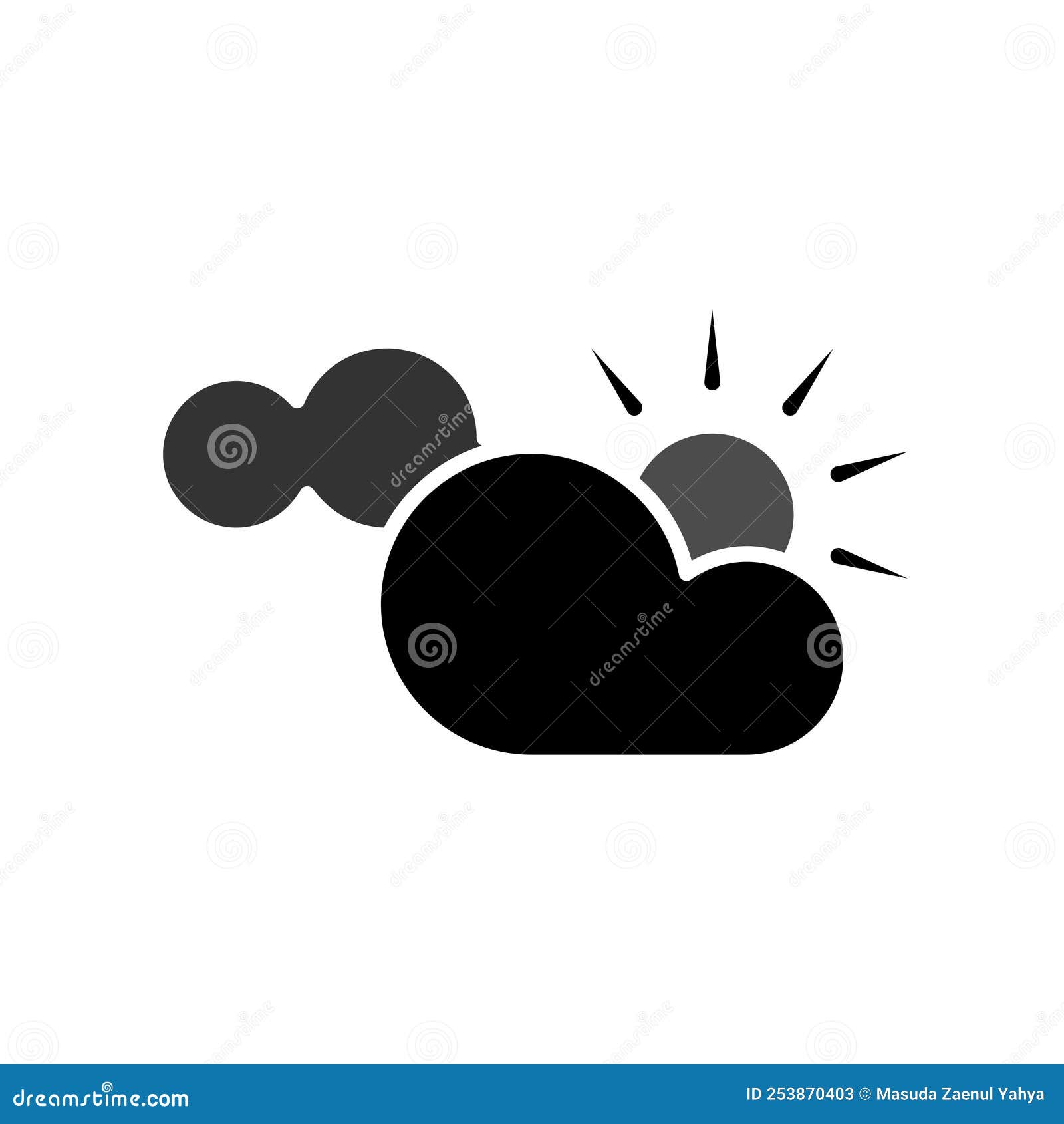 Illustration Vector Graphic of Partly Cloudy Icon Stock Vector ...