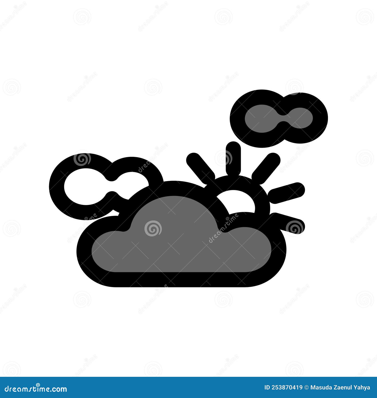 Illustration Vector Graphic of Partly Cloudy Icon Stock Vector ...