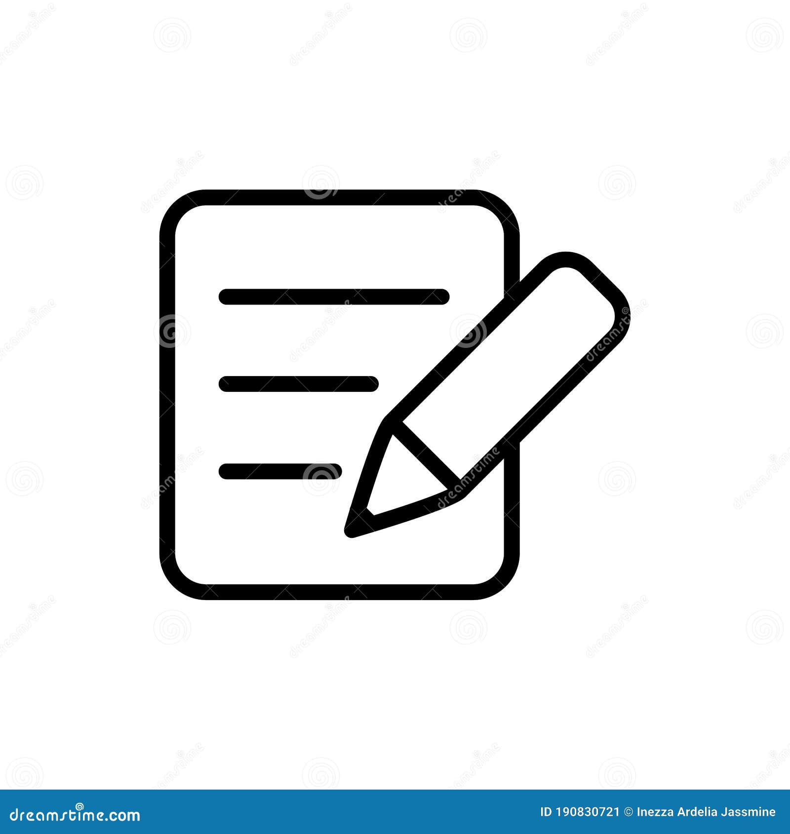 Illustration Vector Graphic of Pencil and Paper Icon Stock Vector ...