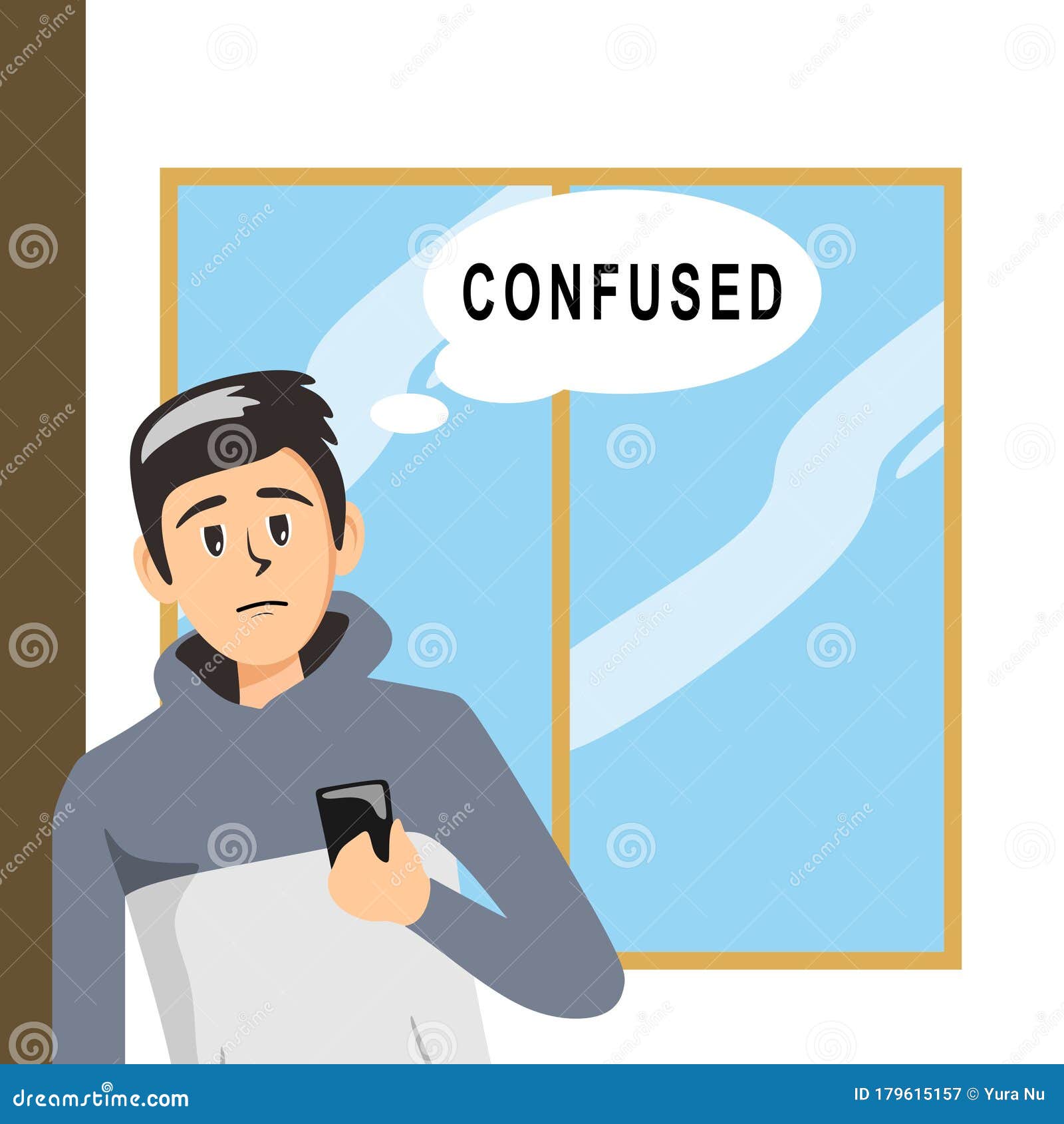 Illustration Vector Graphic of People Cofused at Home Stock Vector ...
