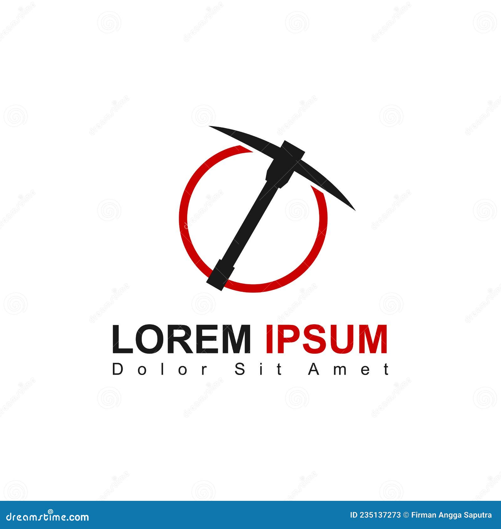 Pickaxe Logo Vector Icon Symbol Illustration Design Template, Mining ...