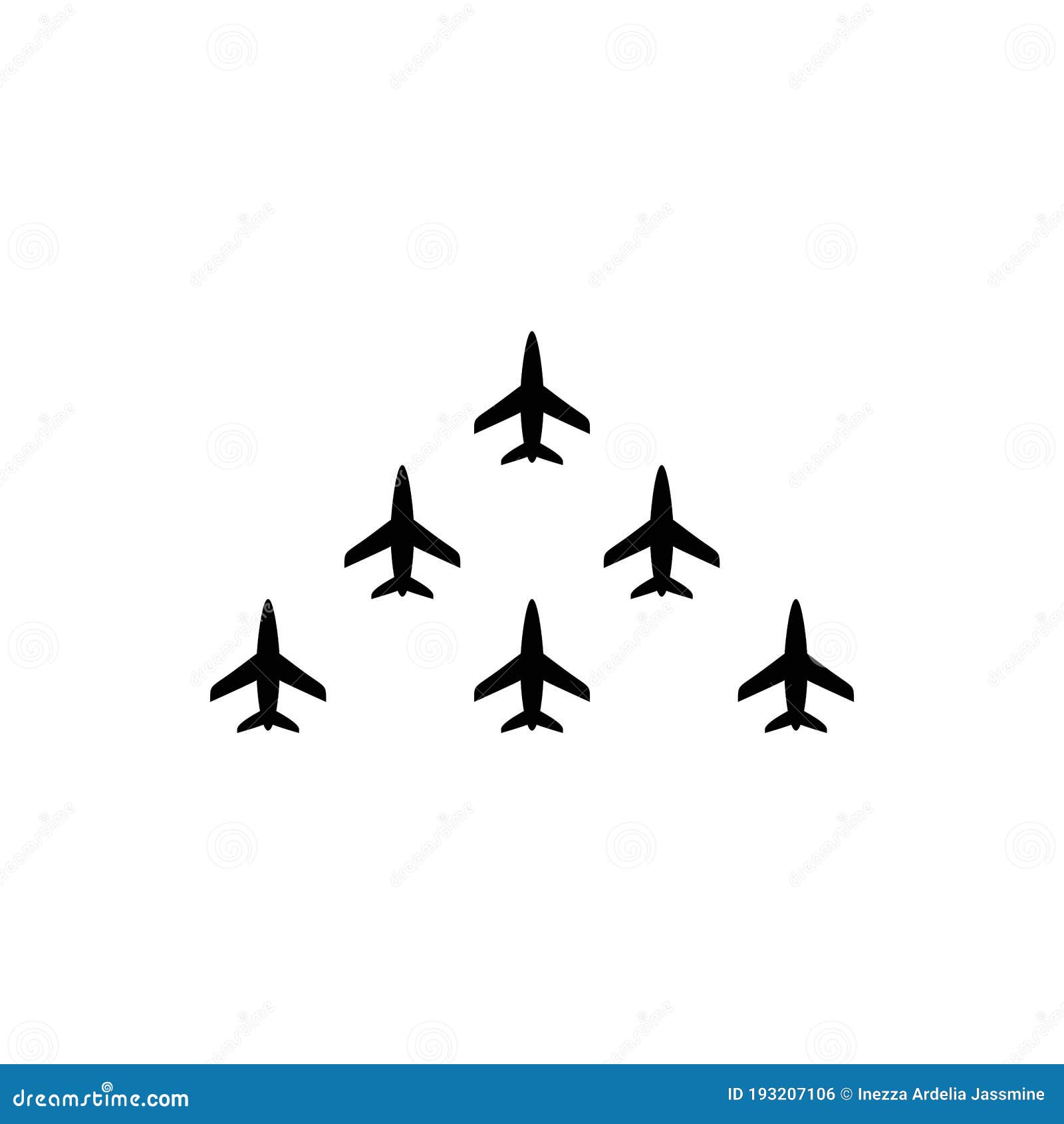 Plane Formation Icon, Illustration Design Template Stock Vector ...