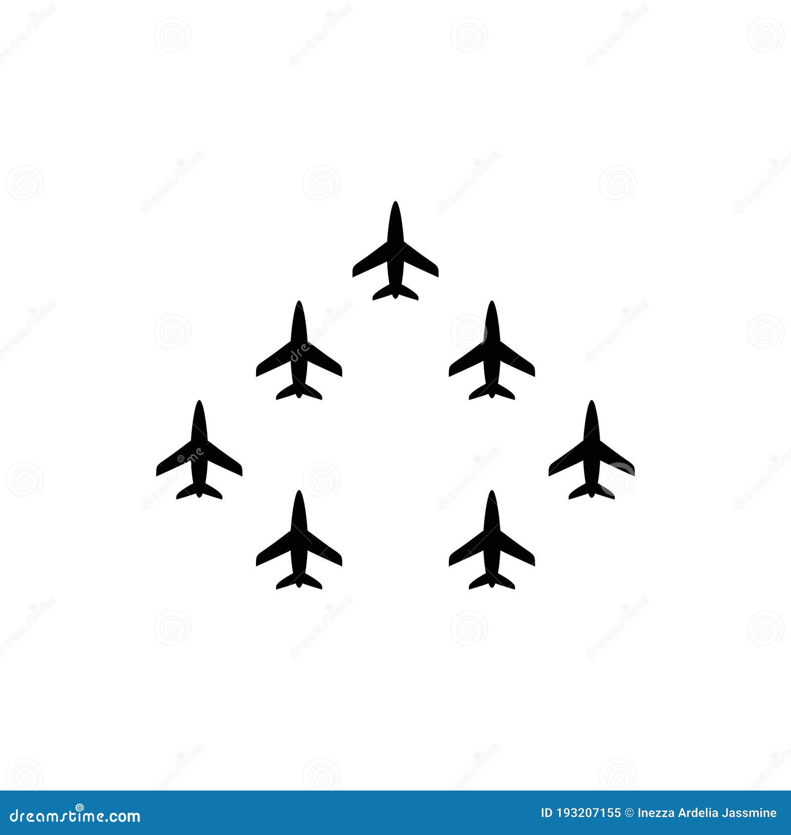 Plane Formation Icon, Illustration Design Template Stock Vector ...