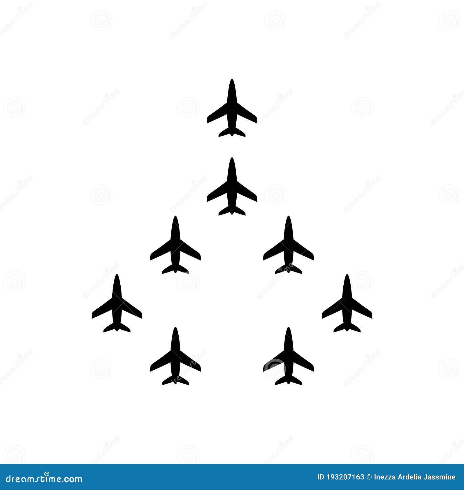 Plane Formation Icon, Illustration Design Template Stock Vector ...