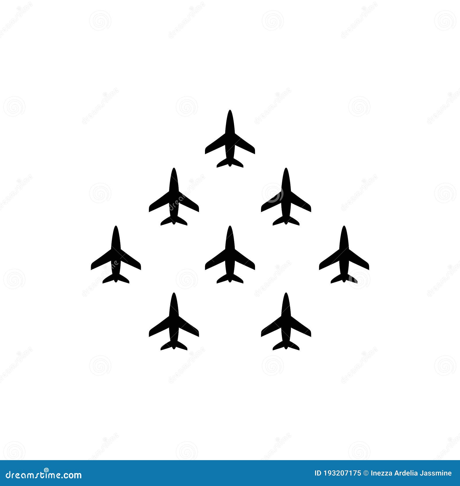 Plane Formation Icon, Illustration Design Template Stock Vector ...
