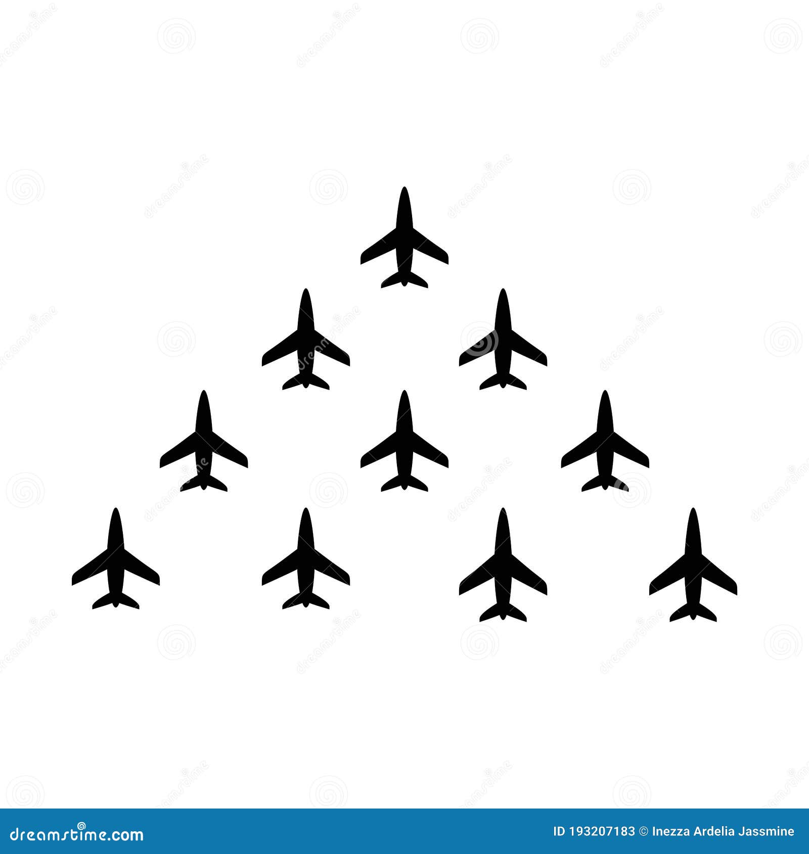 Plane Formation Icon, Illustration Design Template Stock Vector ...
