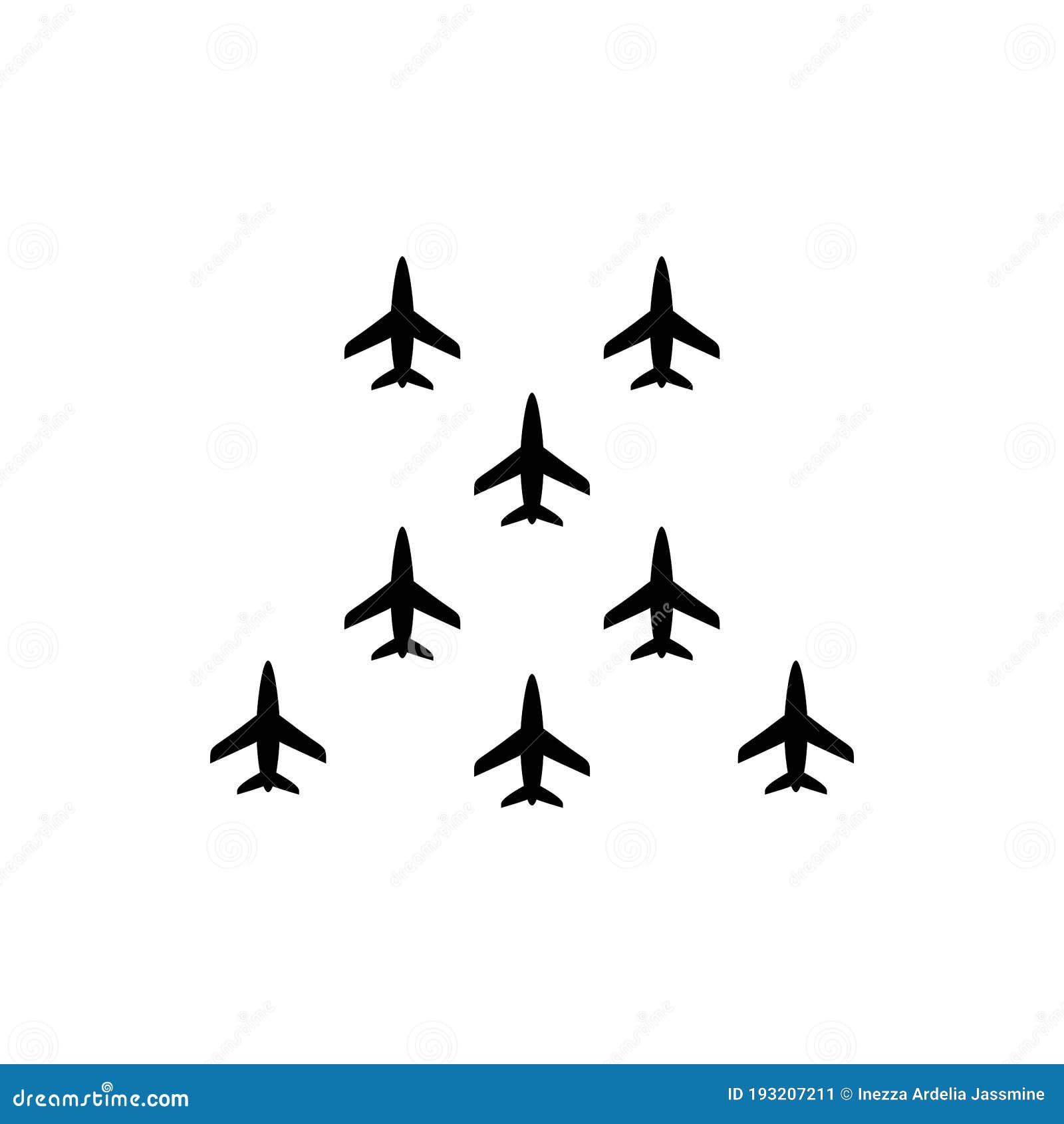 Plane Formation Icon, Illustration Design Template Stock Vector ...