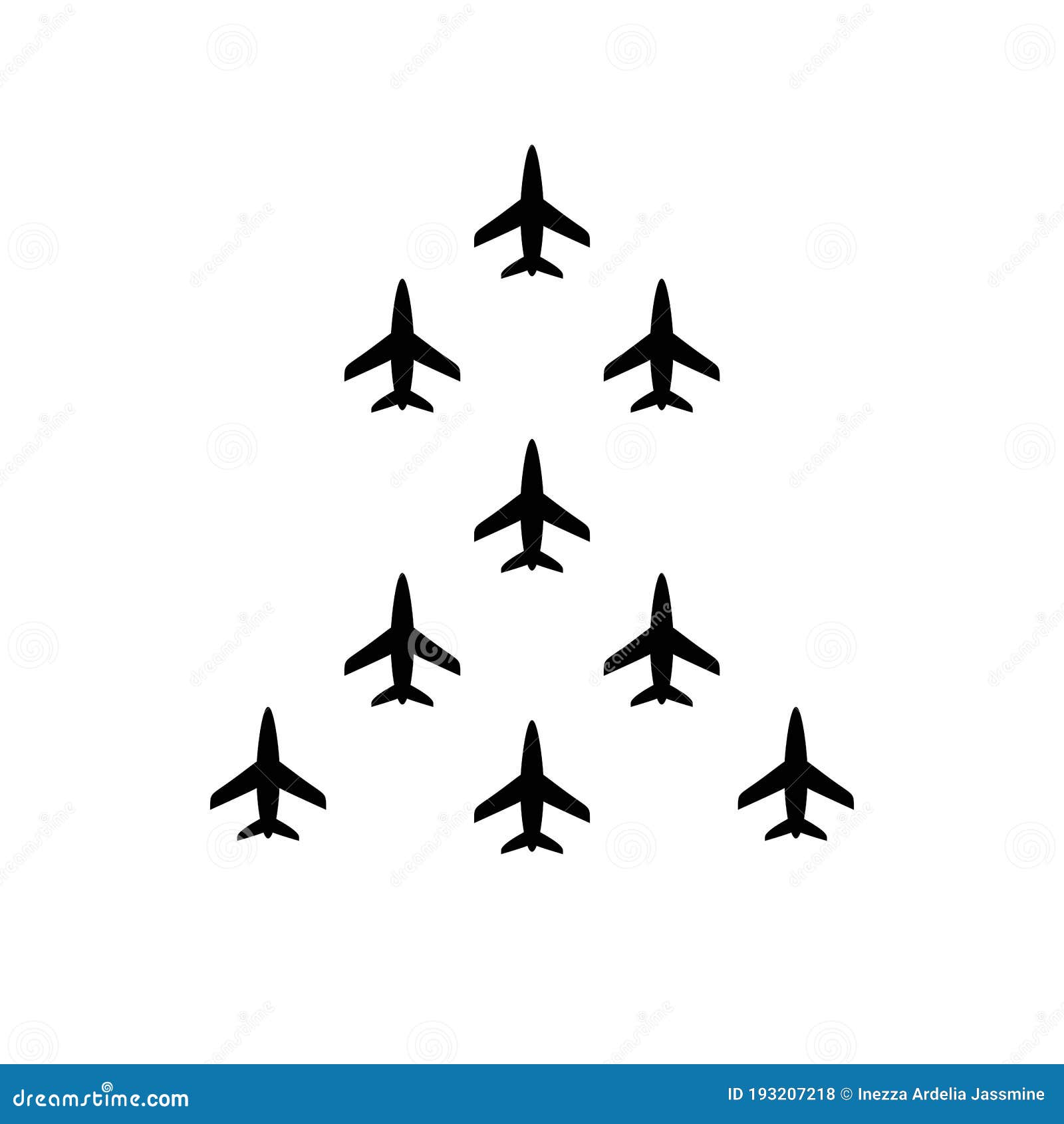 Plane Formation Icon, Illustration Design Template Stock Vector ...