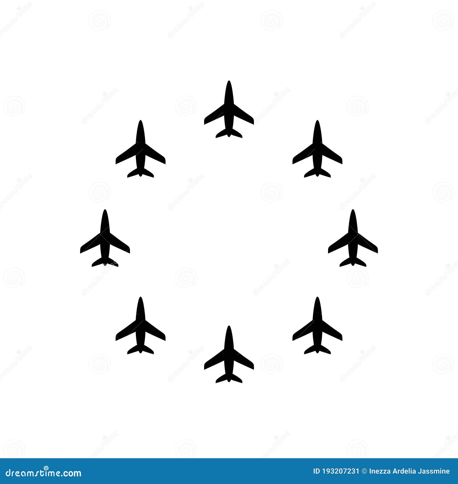 Plane Formation Icon, Illustration Design Template Stock Vector ...