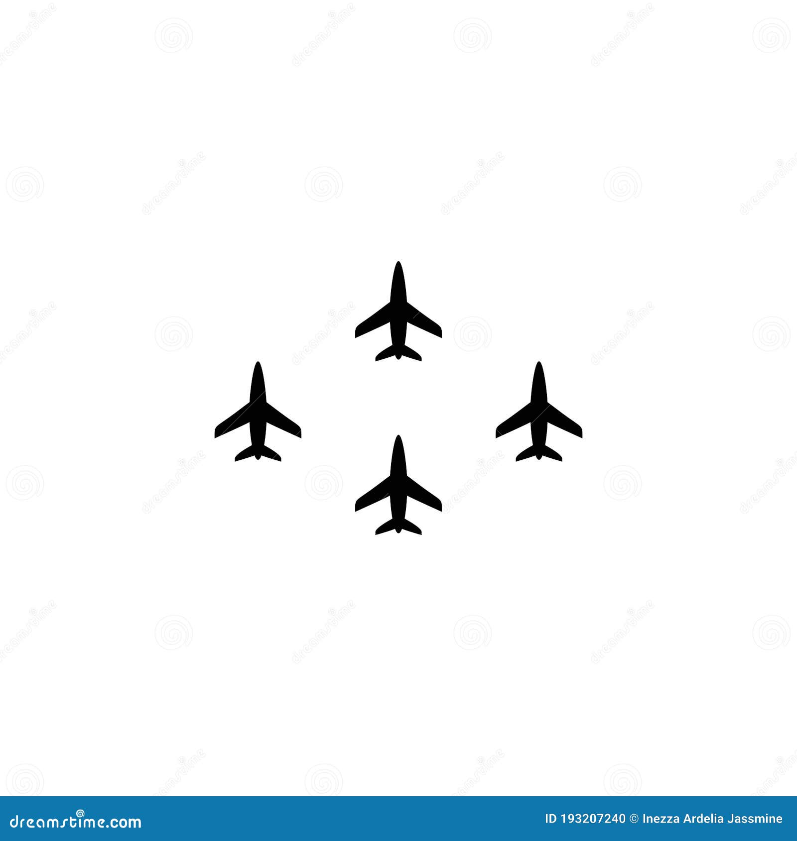 Plane Formation Icon, Illustration Design Template Stock Vector ...