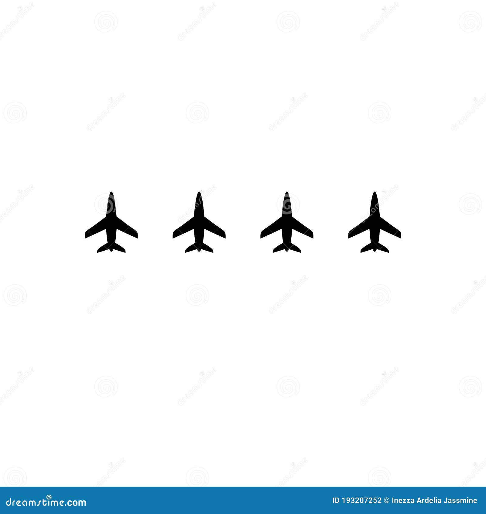Plane Formation Icon, Illustration Design Template Stock Vector ...