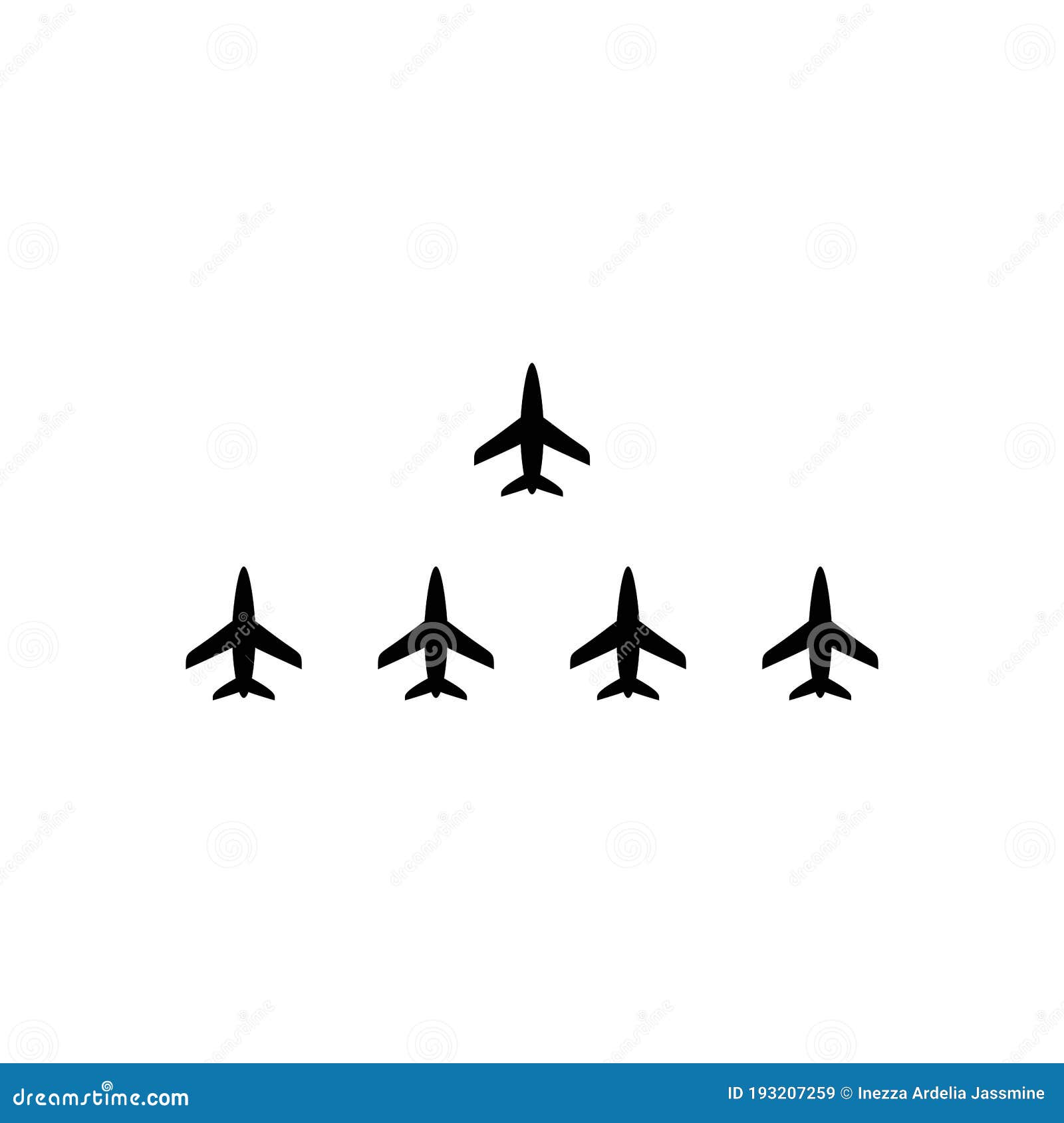 Plane Formation Icon, Illustration Design Template Stock Vector ...