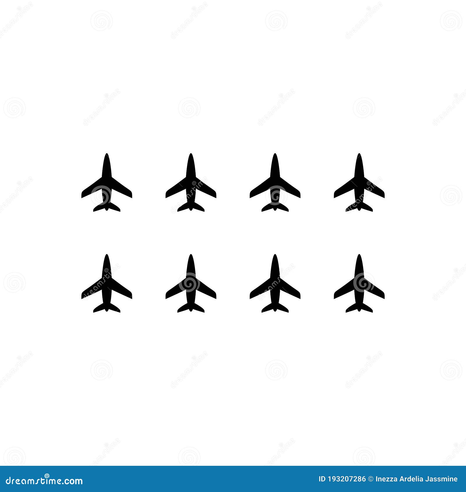 Plane Formation Icon, Illustration Design Template Stock Vector ...