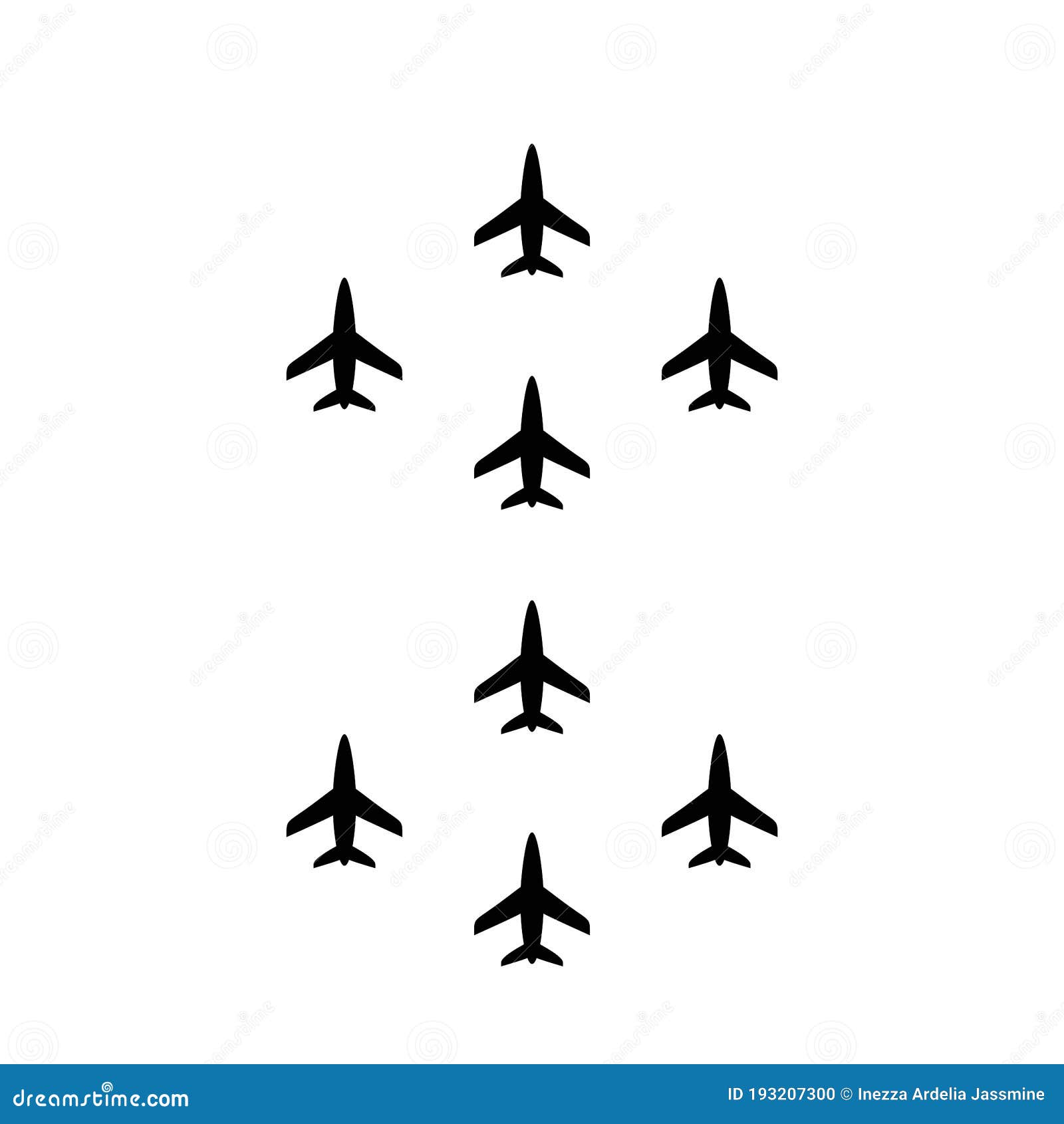 Plane Formation Icon, Illustration Design Template Stock Vector ...