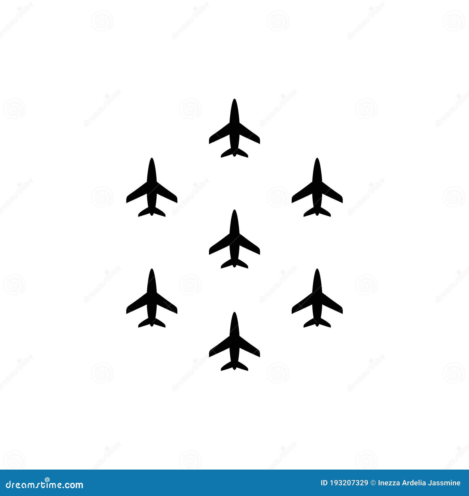 Plane Formation Icon, Illustration Design Template Stock Vector ...