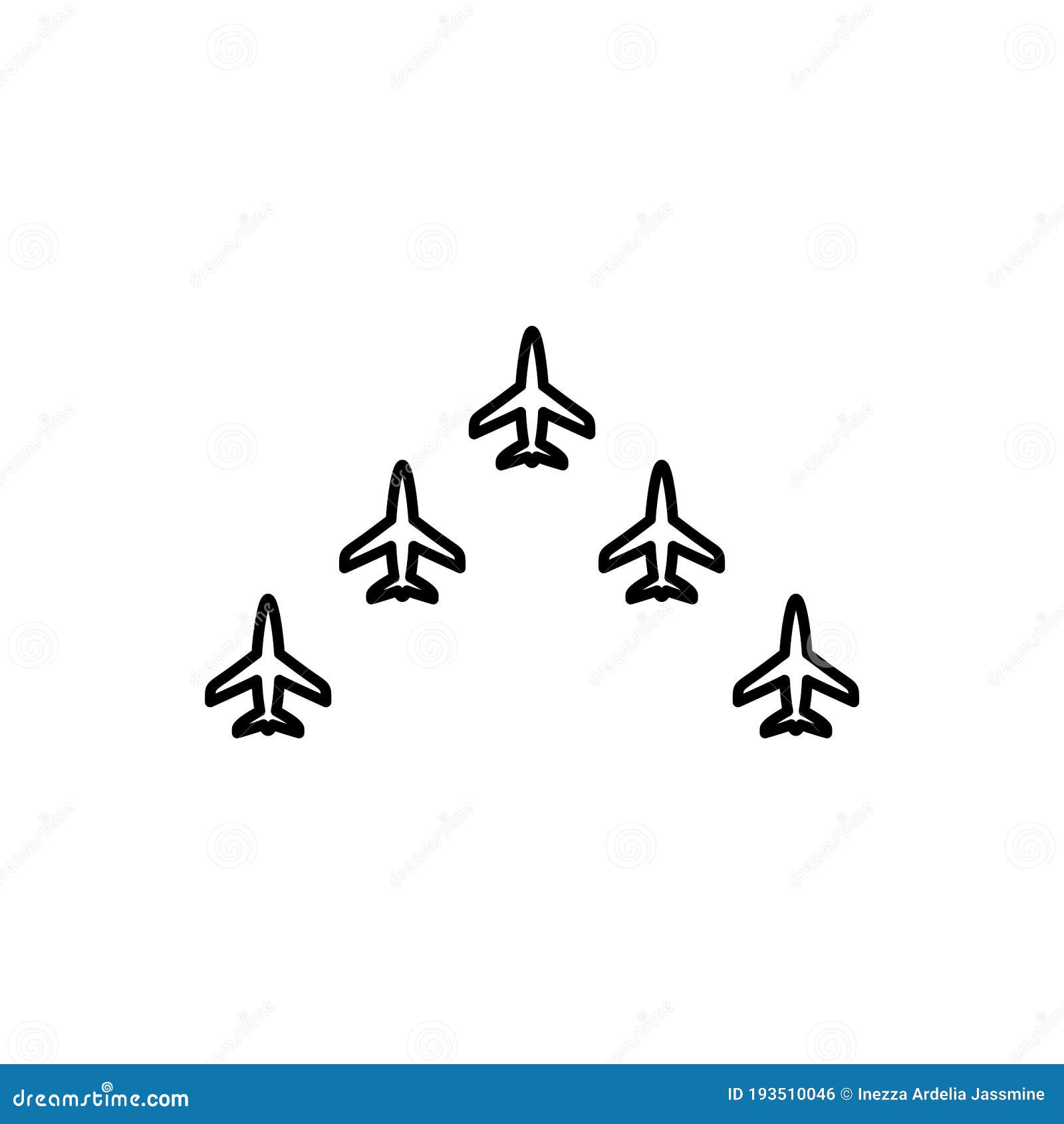 Plane Formation Icon, Illustration Design Template Stock Vector ...