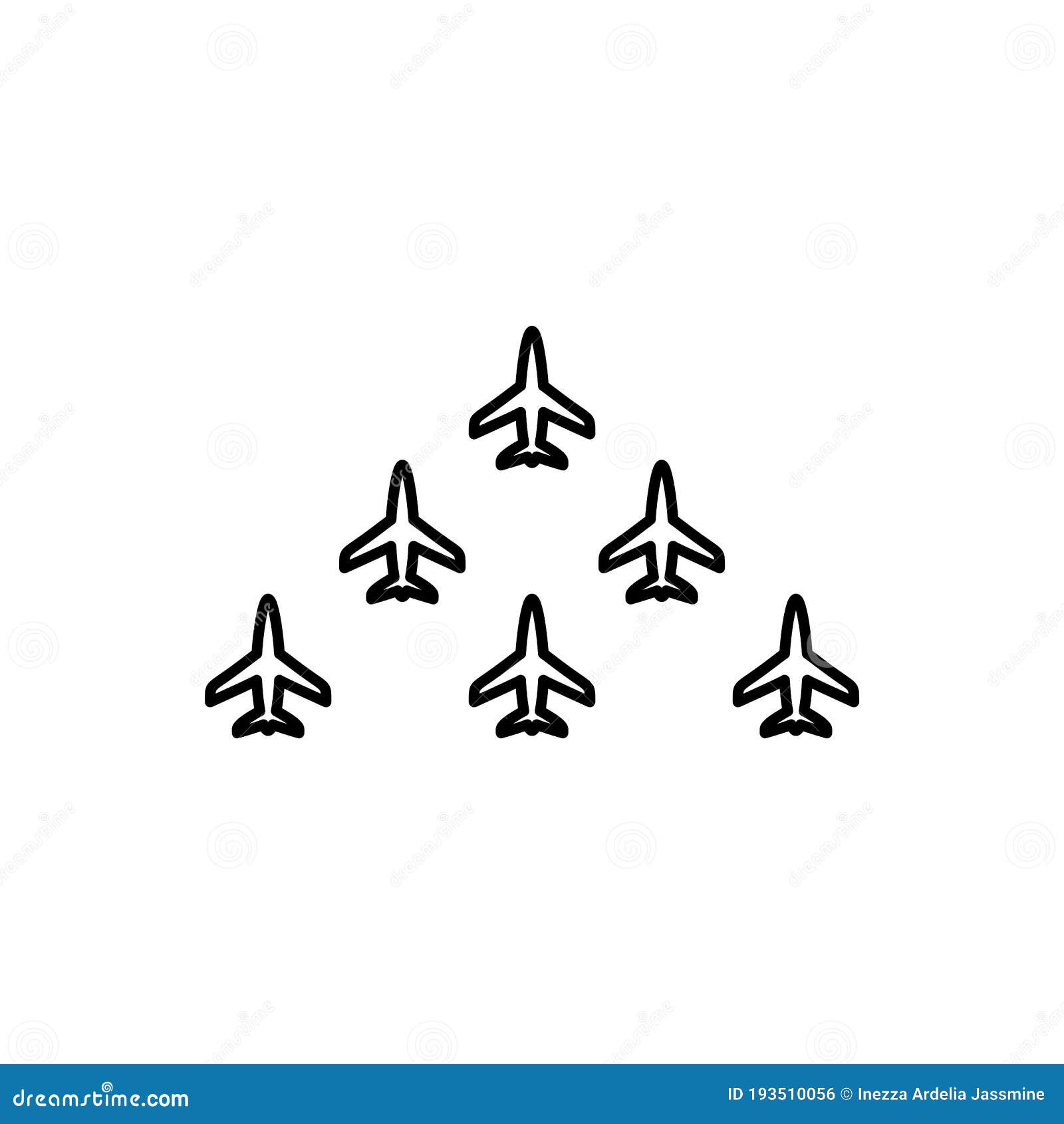 Plane Formation Icon, Illustration Design Template Stock Vector ...