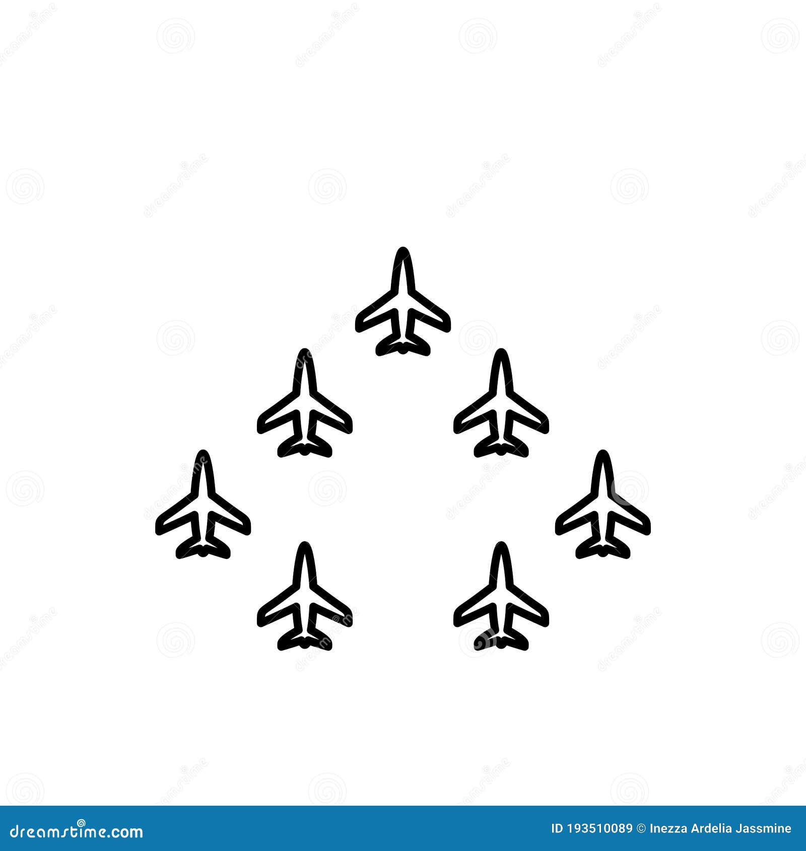 Plane Formation Icon, Illustration Design Template Stock Vector ...