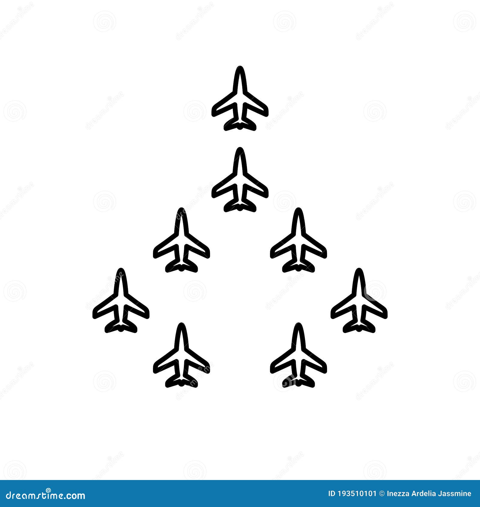 Plane Formation Icon, Illustration Design Template Stock Vector ...