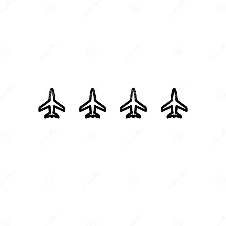 Plane Formation Icon, Illustration Design Template Stock Vector ...