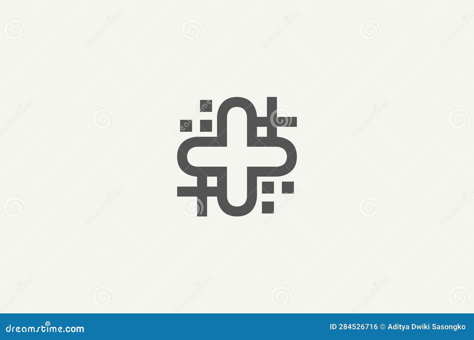 Plus shape geometric logo stock vector. Illustration of company - 284526716