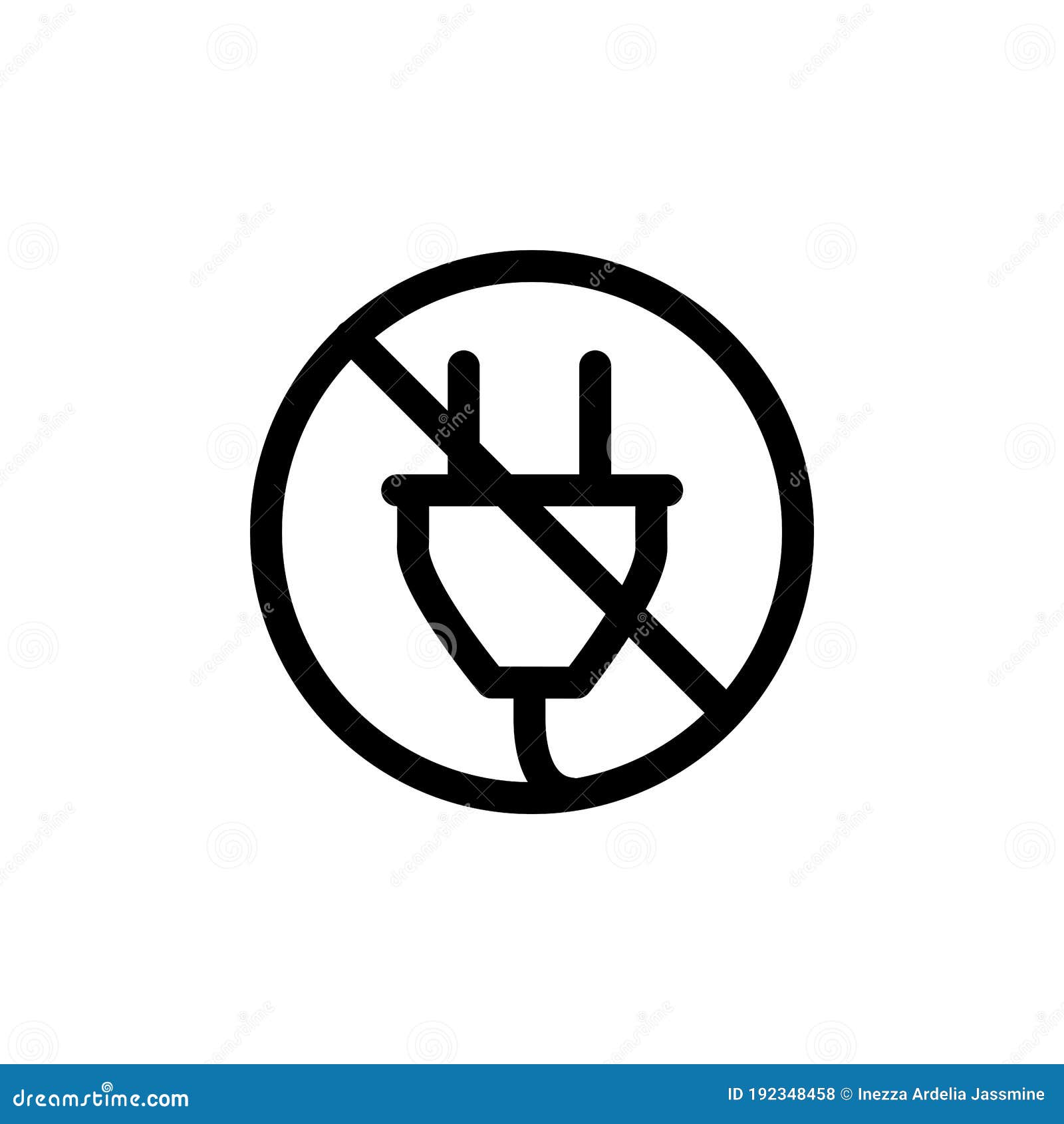 Illustration Vector Graphic of Power Plug Icon Stock Photo - Image of ...