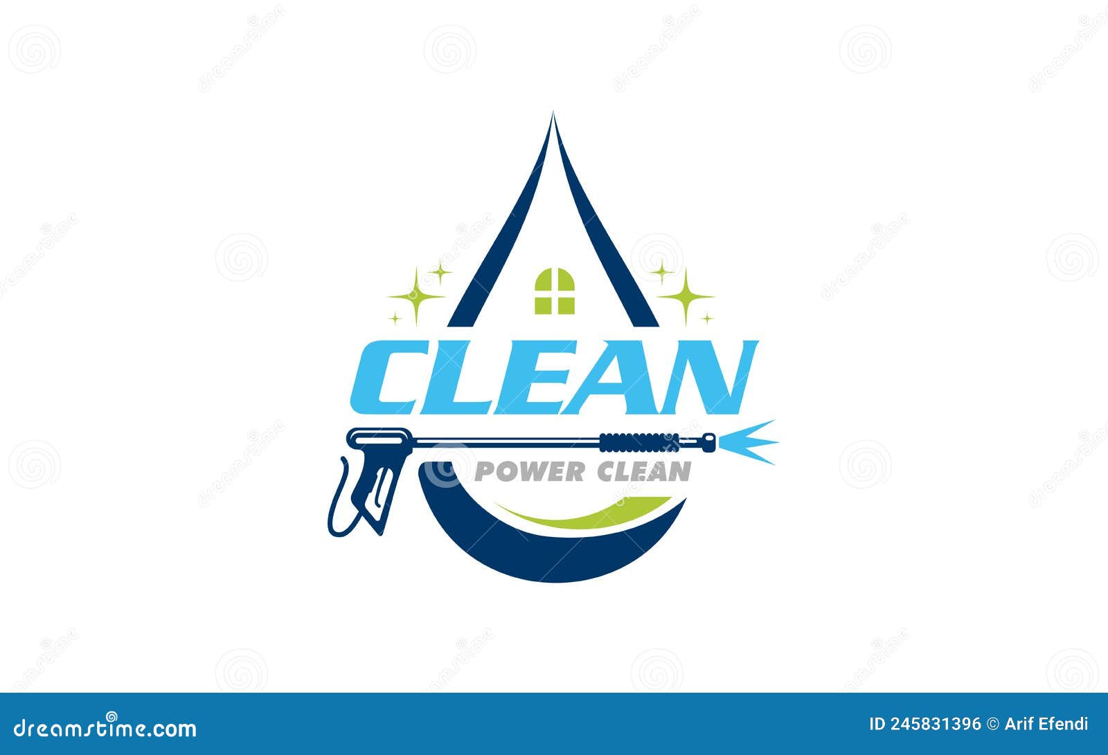 Illustration Vector Graphic of Pressure Power Clean Wash Logo Design ...