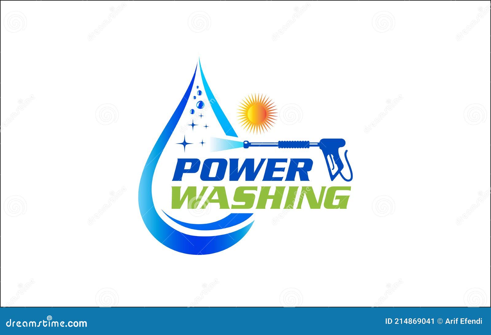 Illustration Vector Graphic of Pressure Power Wash Spray Logo Design ...