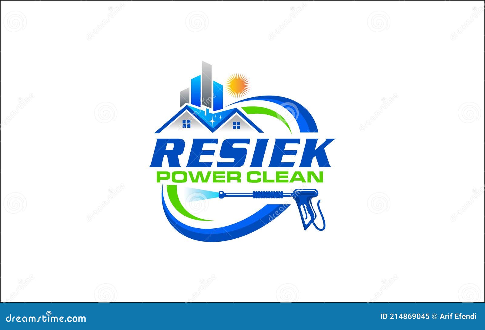 Illustration Vector Graphic of Pressure Power Wash Spray Logo Design ...