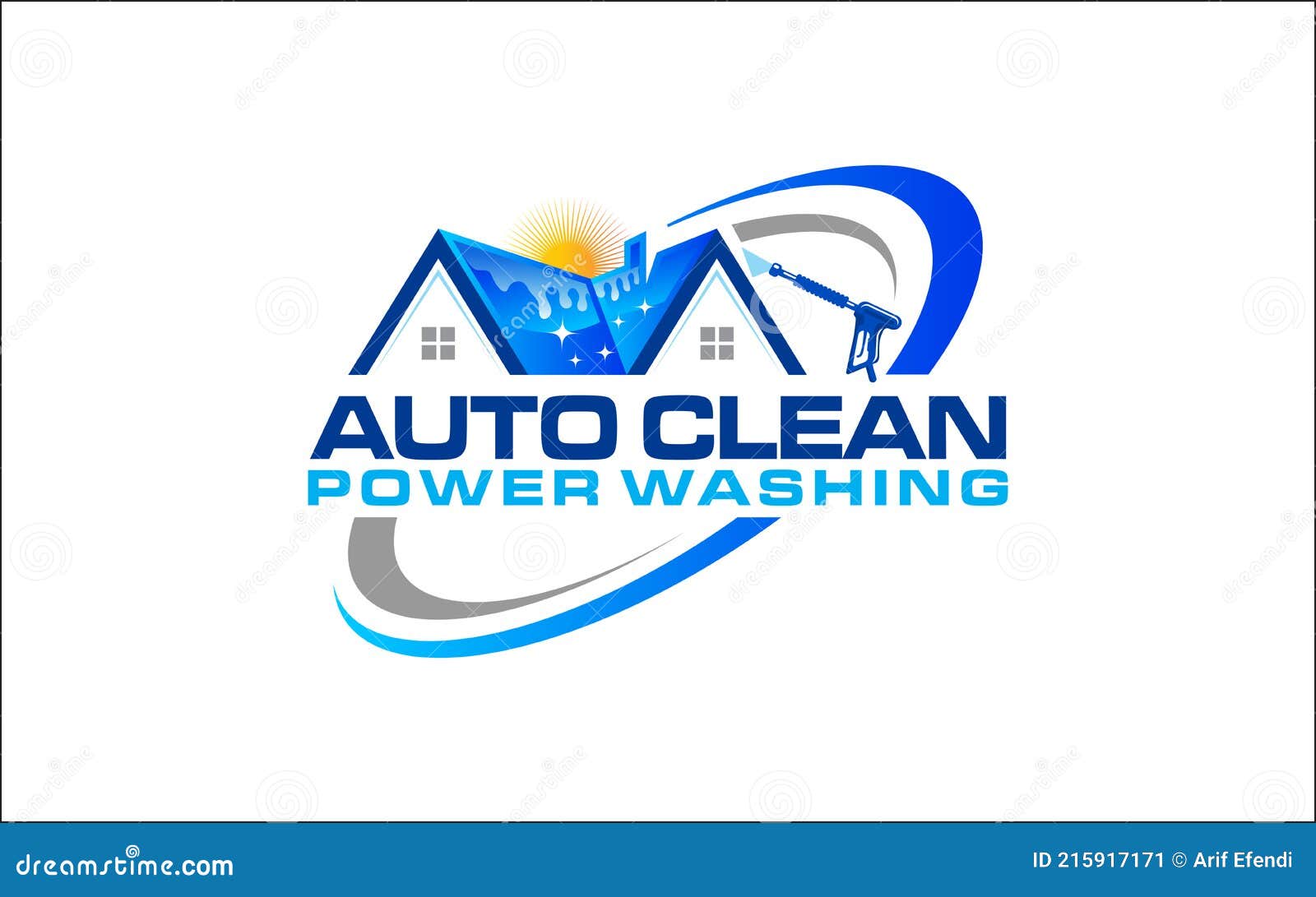 Illustration Vector Graphic of Pressure Power Wash Spray Logo Design ...