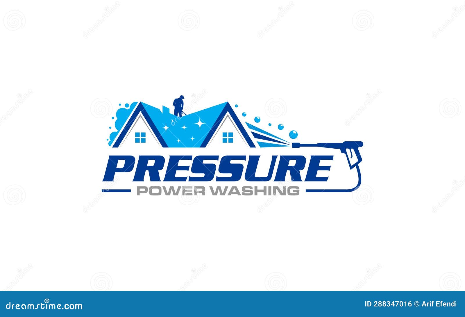 Illustration Vector Graphic of Pressure Power Wash Spray Logo Design ...