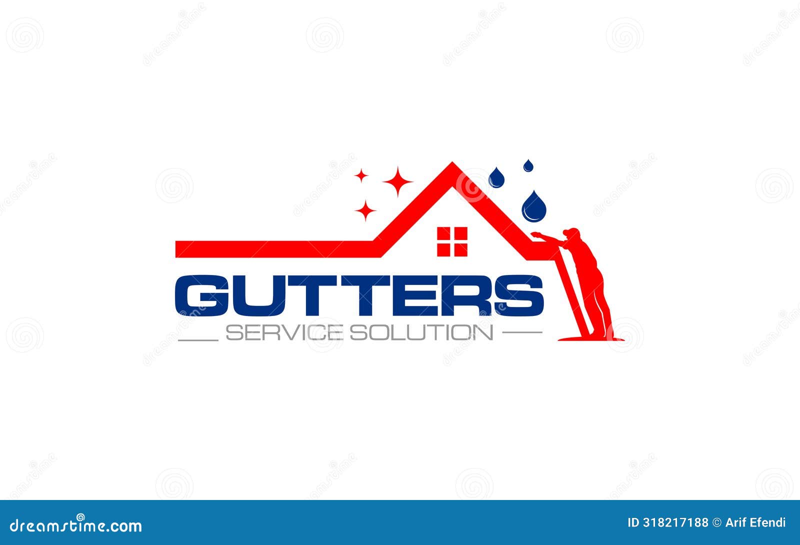 Illustration Graphic Vector of Professional Gutters Installation and ...