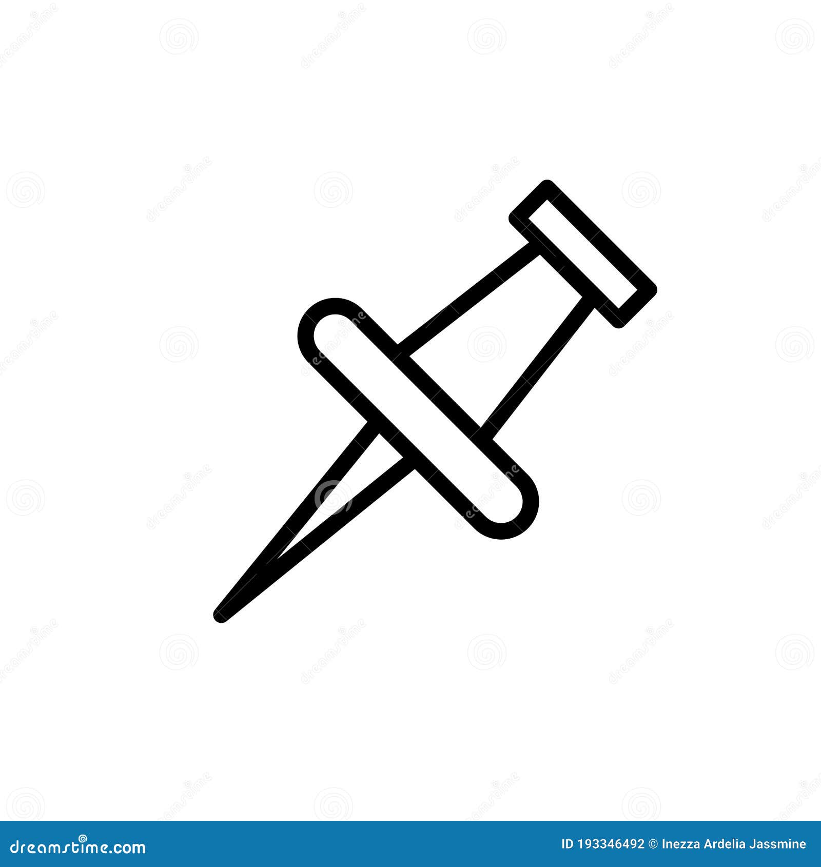 Push Pin Icon Design Template Stock Vector - Illustration of graphic ...