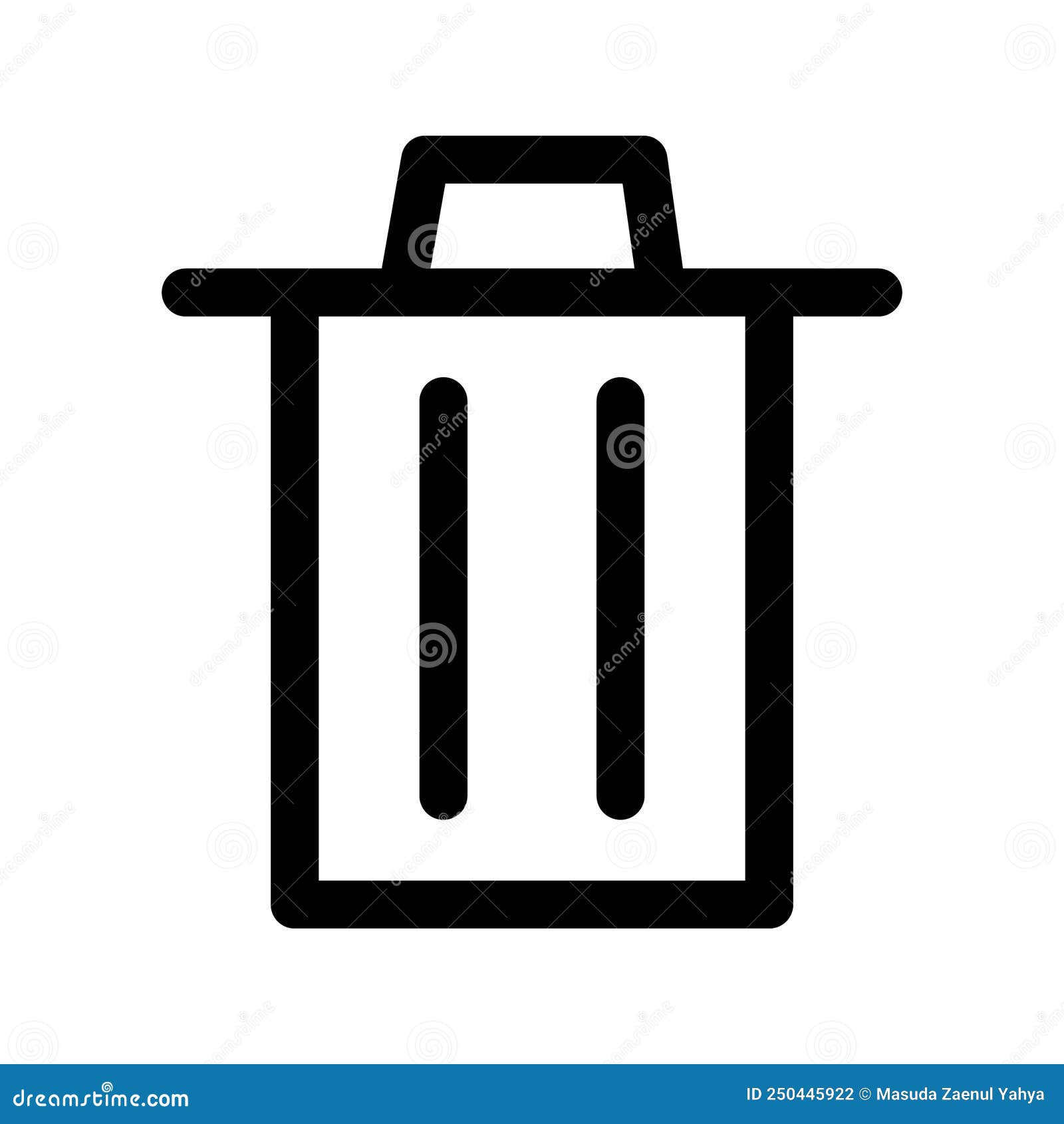 Recycle Bin icon template stock vector. Illustration of shape - 250445922