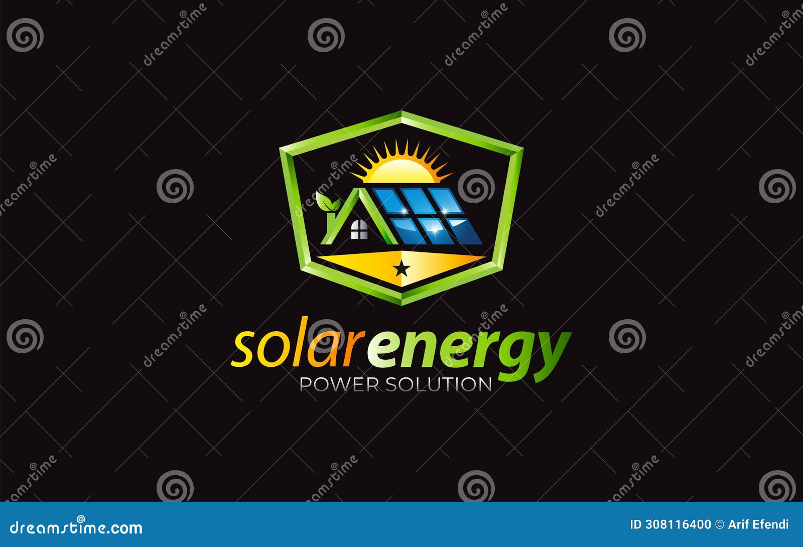 Illustration Vector Graphic of Renewable Energy Solar Panels Logo ...