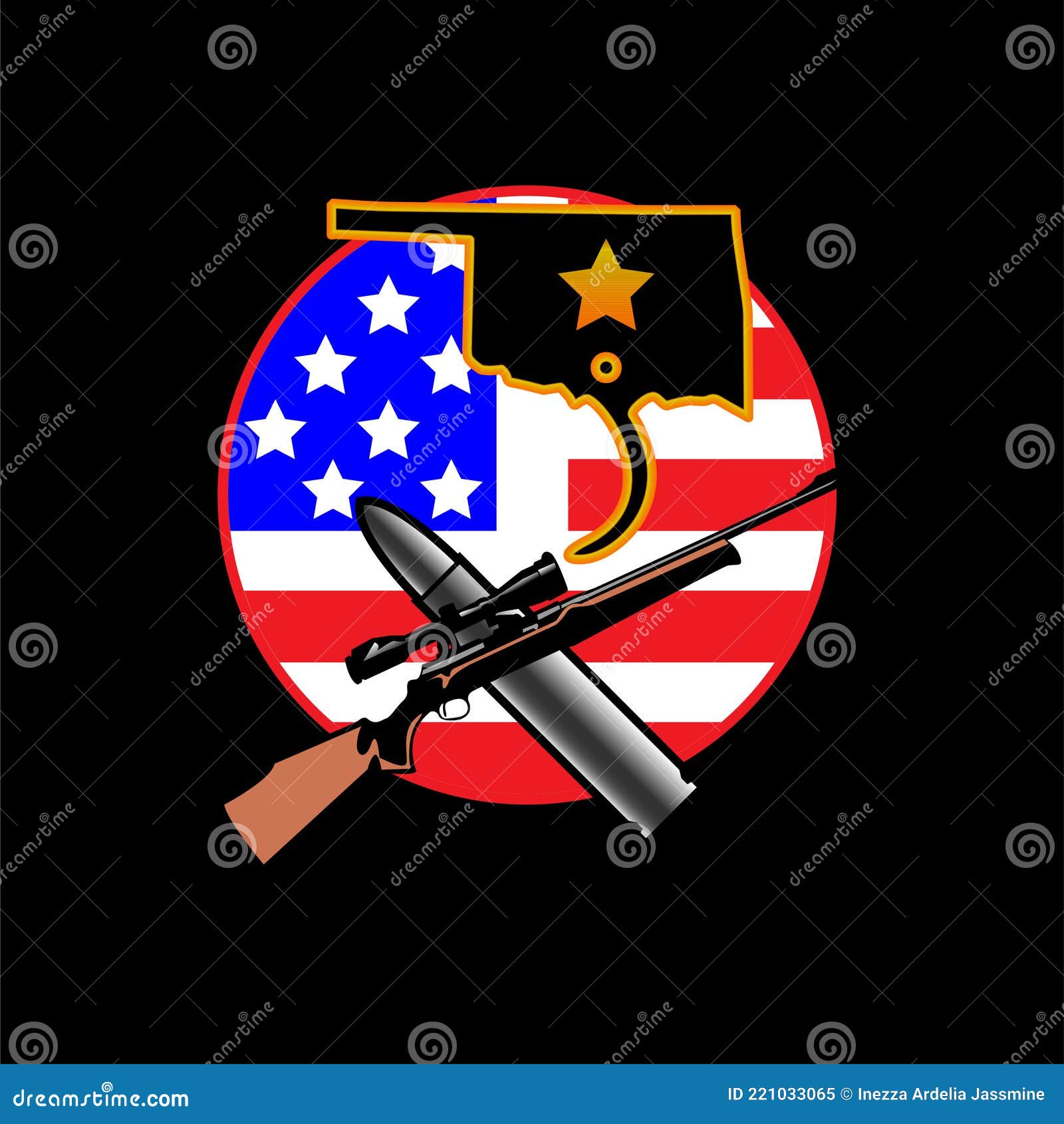 Illustration Vector Graphic of Rifle and Bullet Stock Vector ... Illustration Vector Graphic of Rifle and Bullet Stock Vector ...