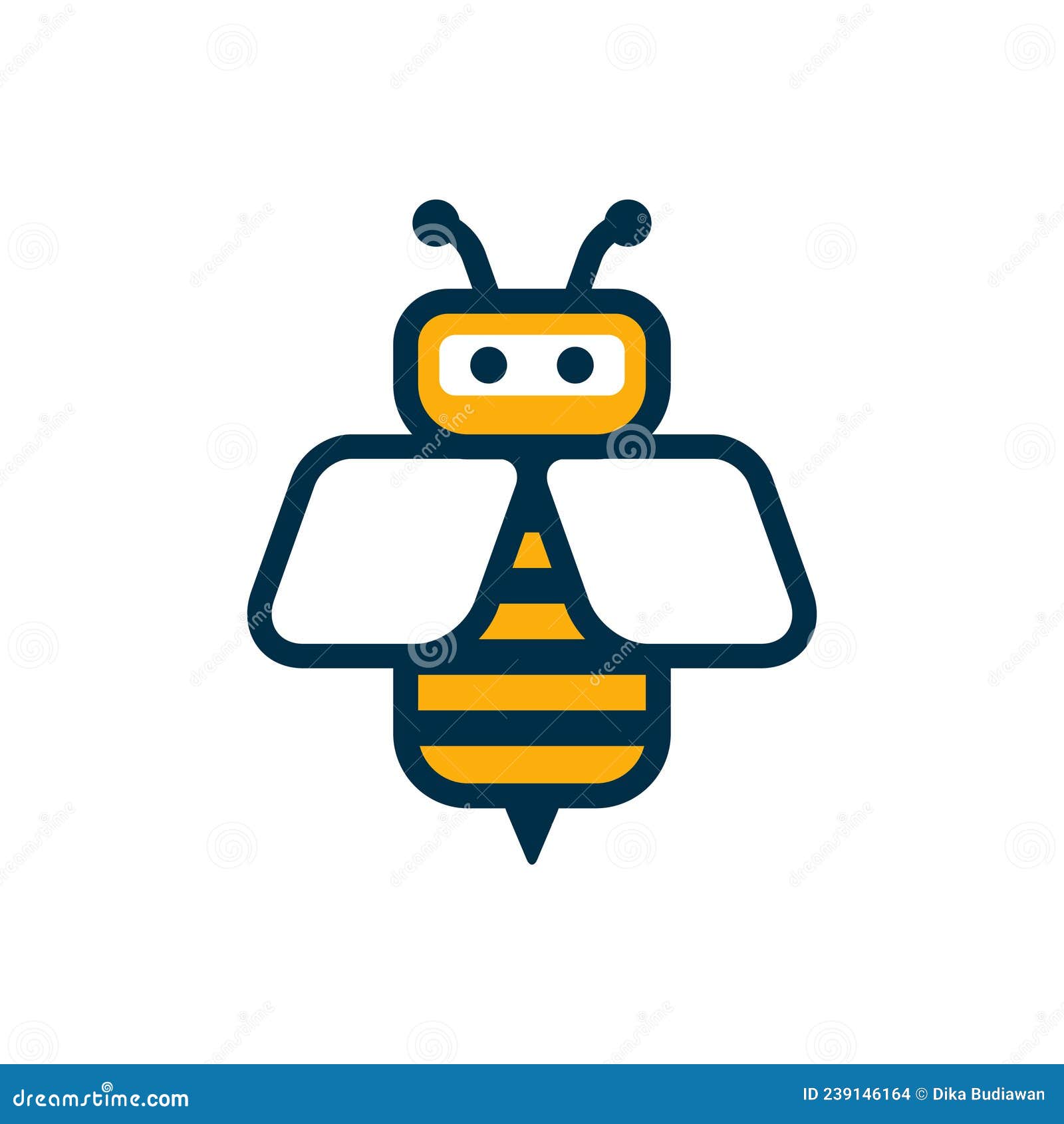 Illustration Vector Graphic of Robot Bee Stock Vector - Illustration of ...