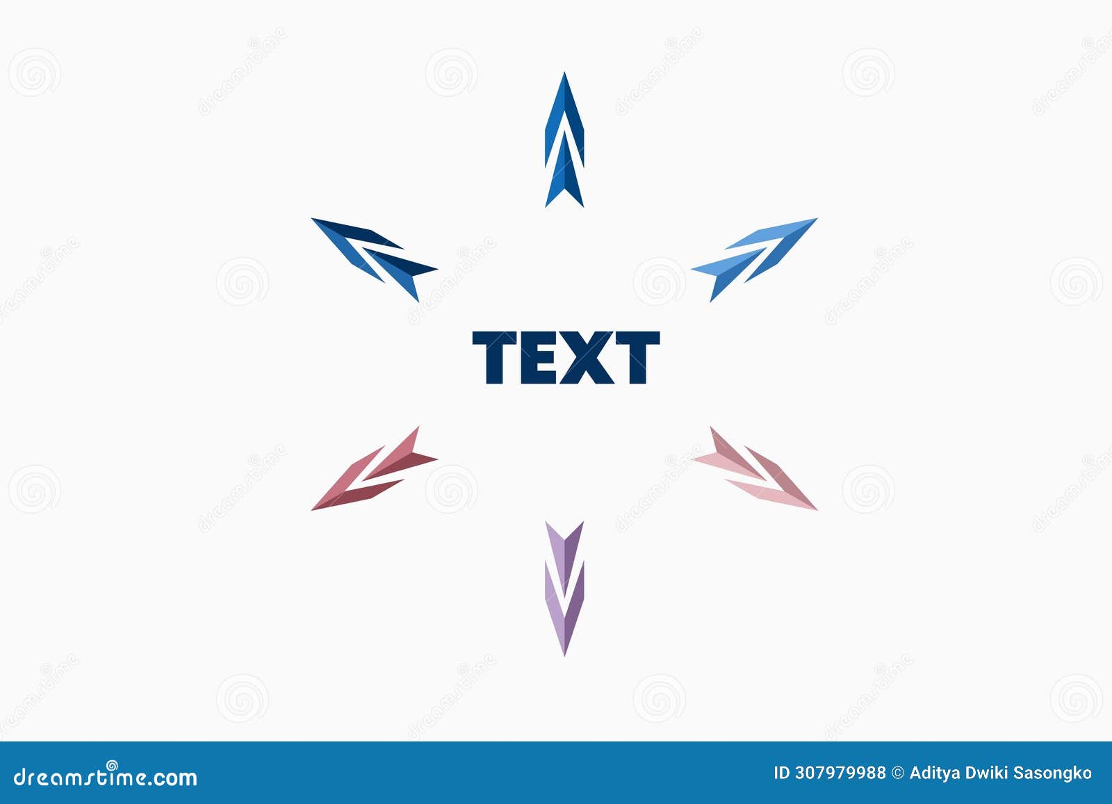 Round Sharp Colorful Arrow Direction for Infographic Presentation Stock ...