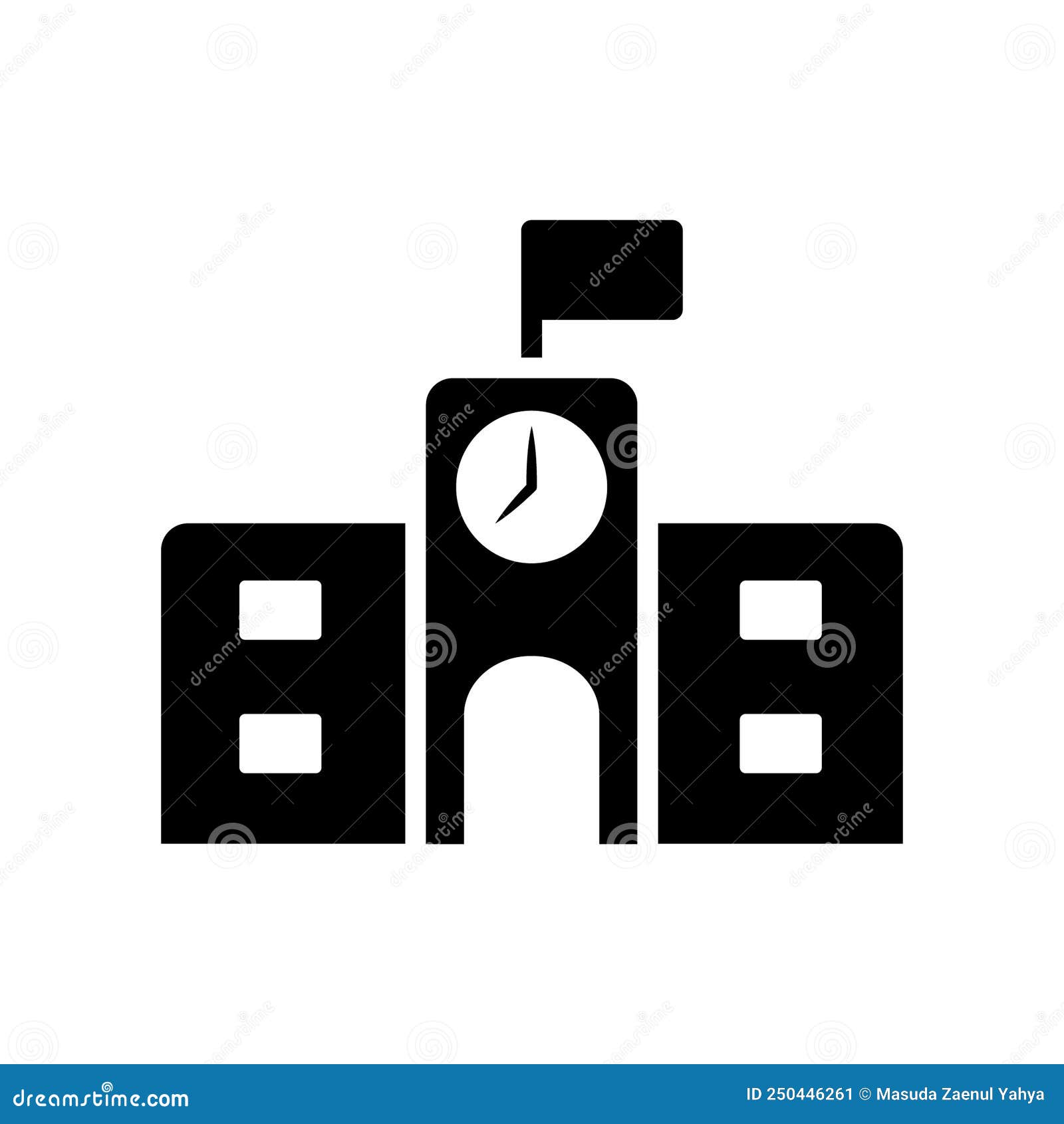 School icon template stock vector. Illustration of academy - 250446261