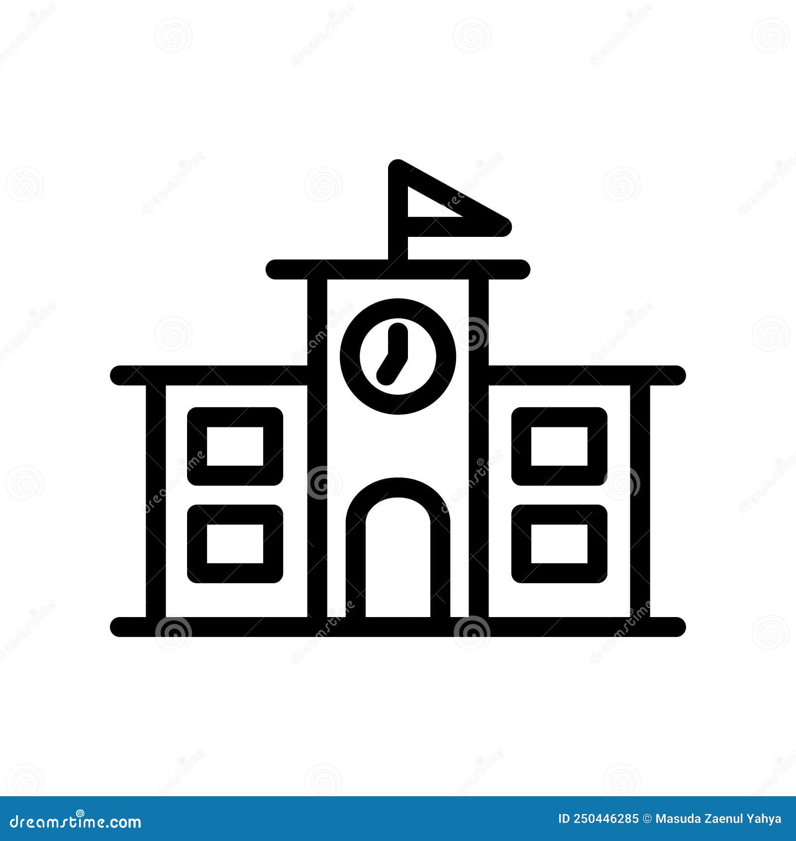 School icon template stock vector. Illustration of high - 250446285