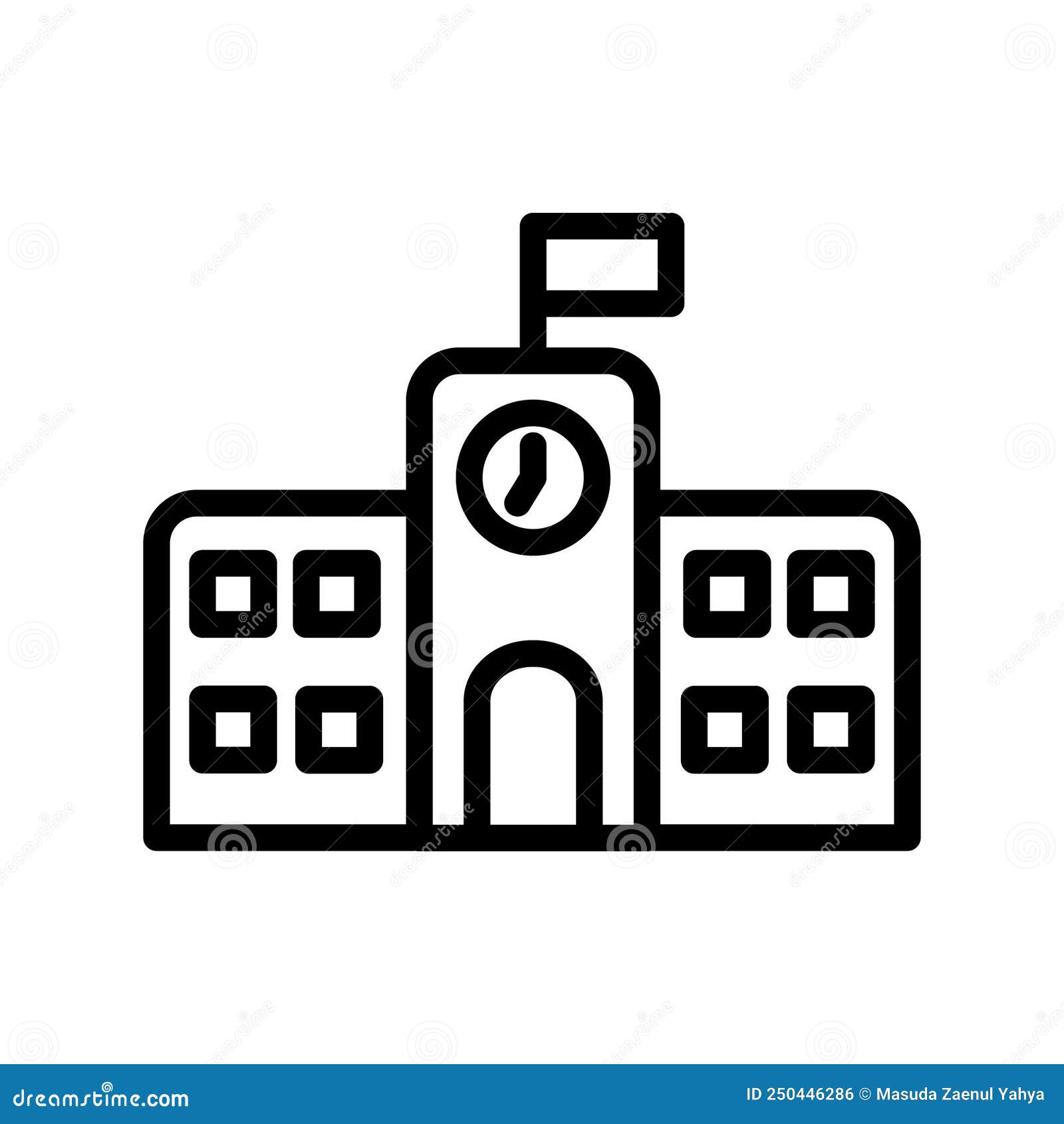 School icon template stock vector. Illustration of library - 250446286