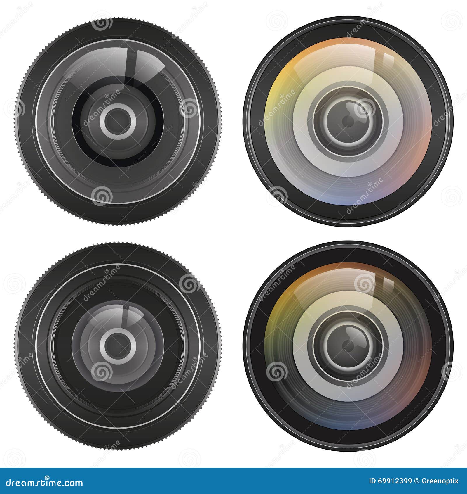 Illustration Vector Graphic Set Lens Stock Illustration - Illustration ...