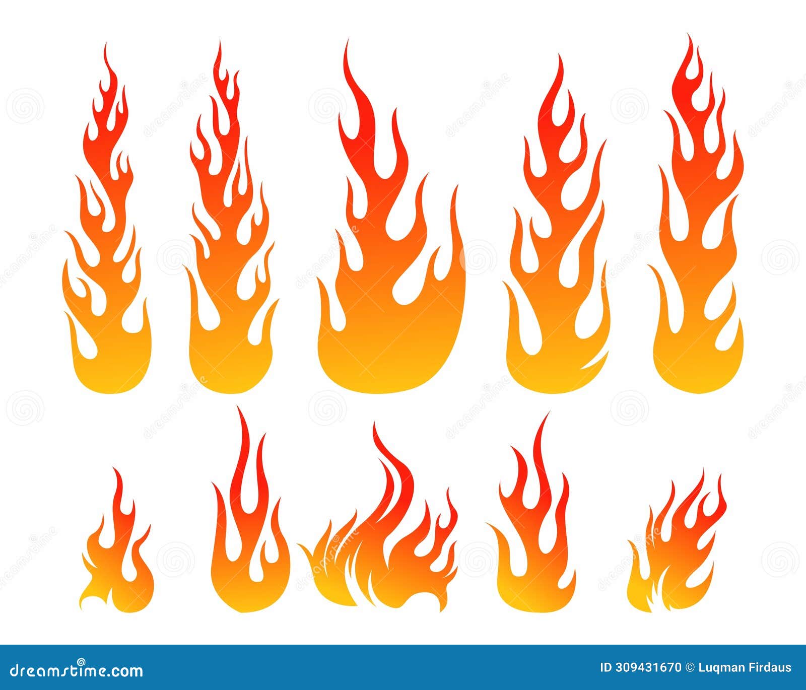 Elegant Hot Fire Vector Logo | CartoonDealer.com #239014060