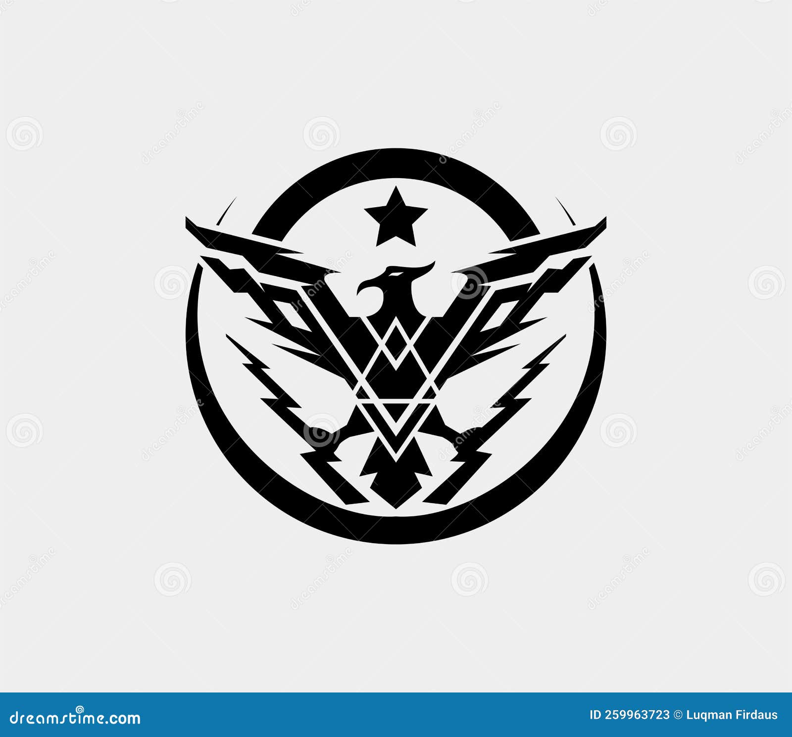Phoenix Eagle Vector Thunder Illustration Falcon Editable Stock Vector ...