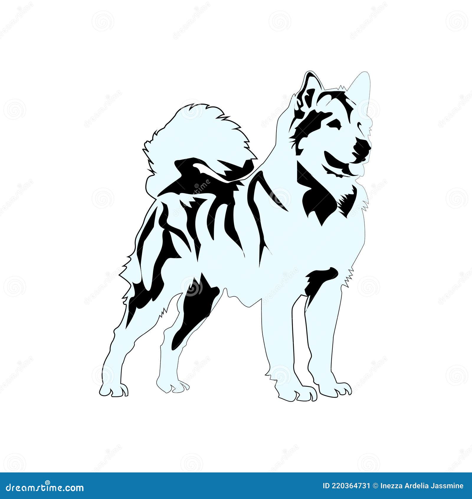 Illustration Vector Graphic of Standing Dog Stock Vector - Illustration ...